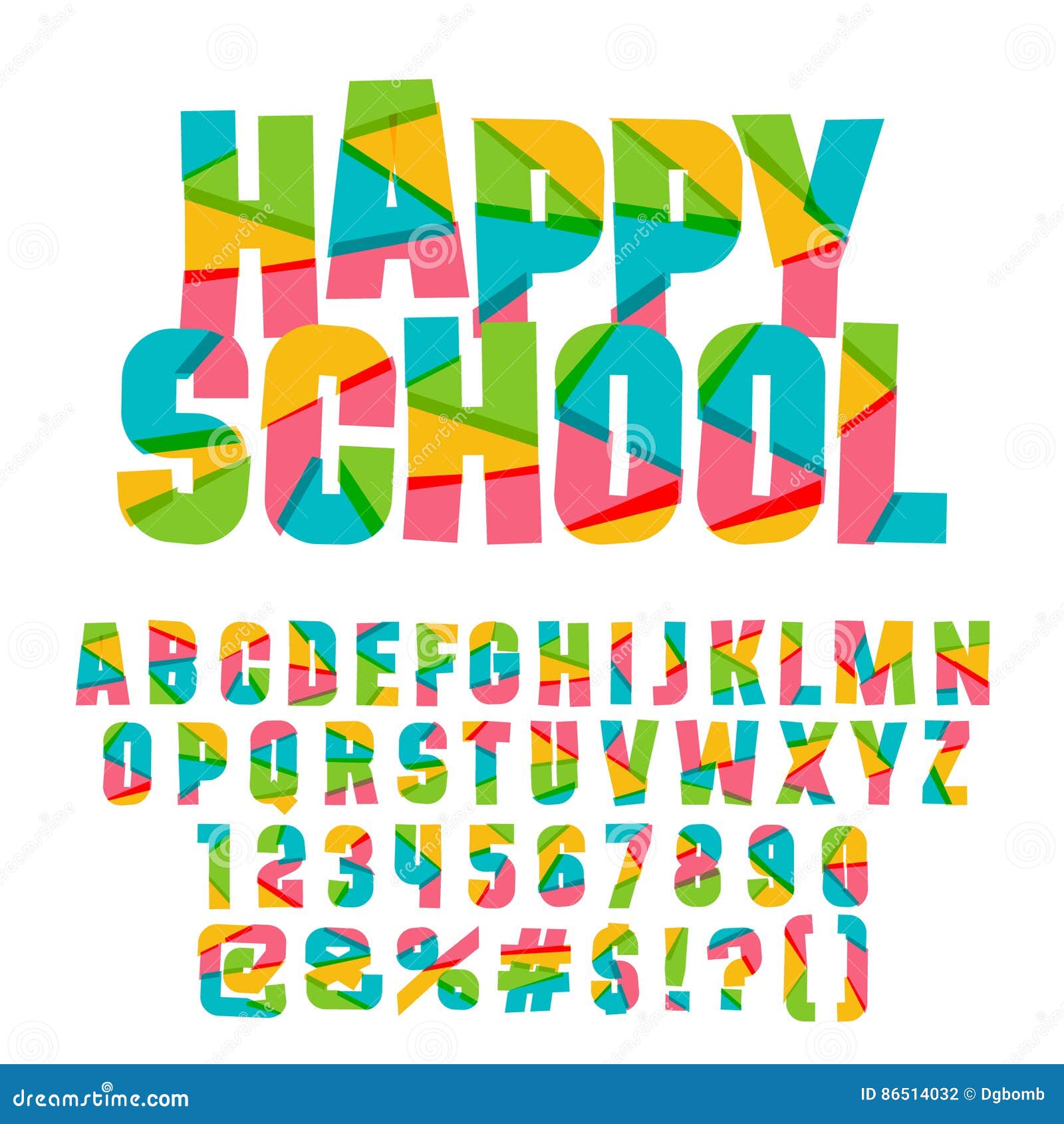 Vector Leuke Reeks Letters, Getallen En Symbolen Vector Illustratie ...