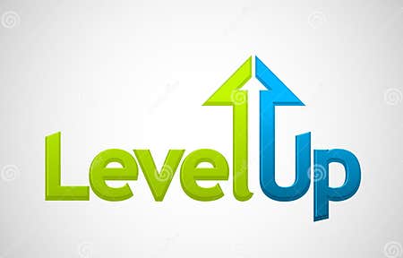 Vector level up message stock vector. Illustration of improvement ...