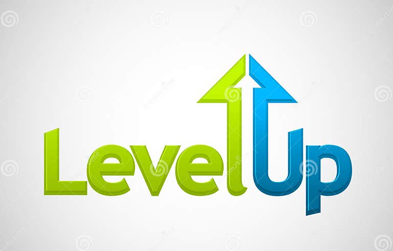 Vector level up message stock vector. Illustration of improvement ...