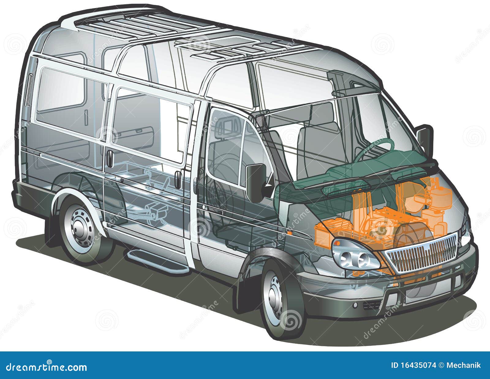 Vector Levering/cargo Van Infographics Schema Vector Illustratie ...