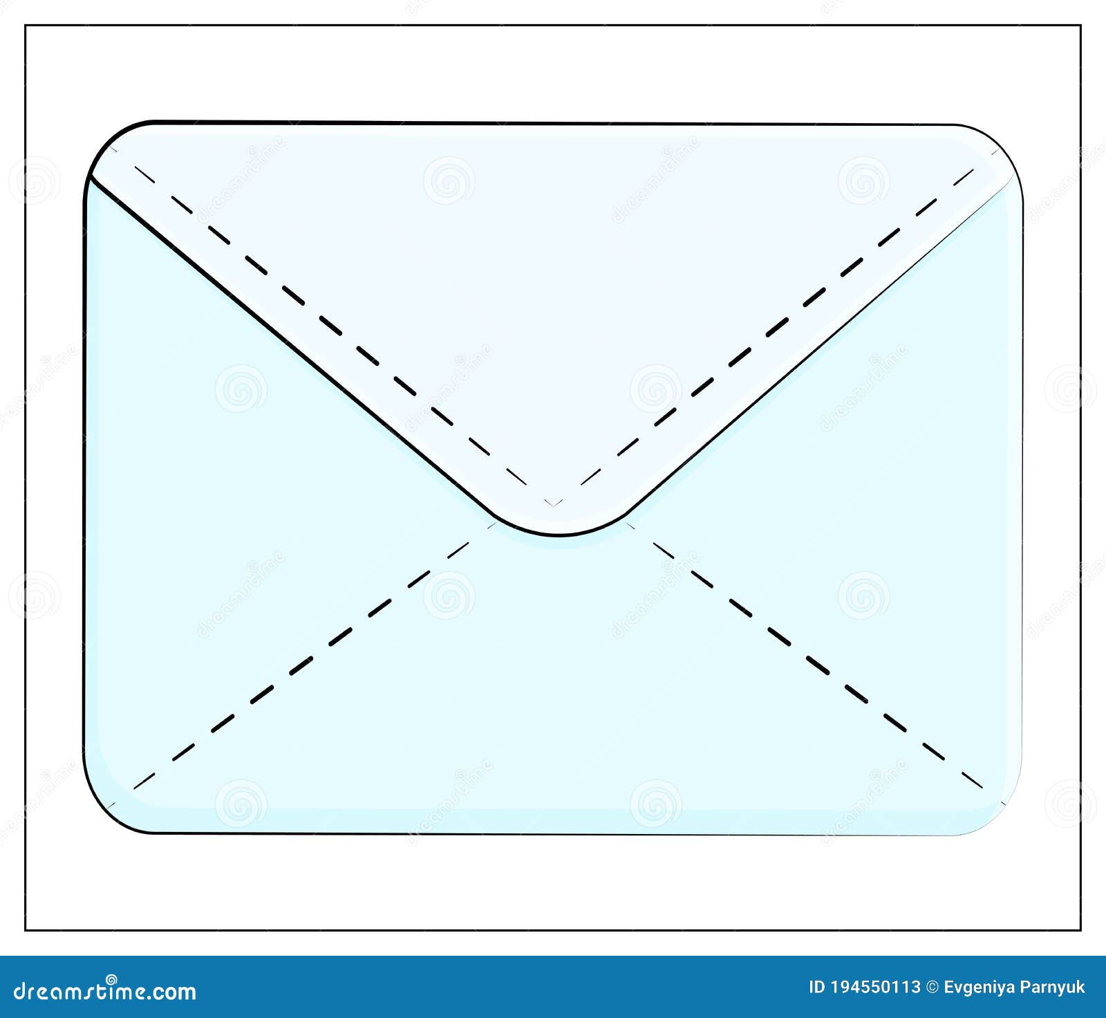 Vector Light Blue Envelope Icon. Envelope Line Icon, Message, Mail ...