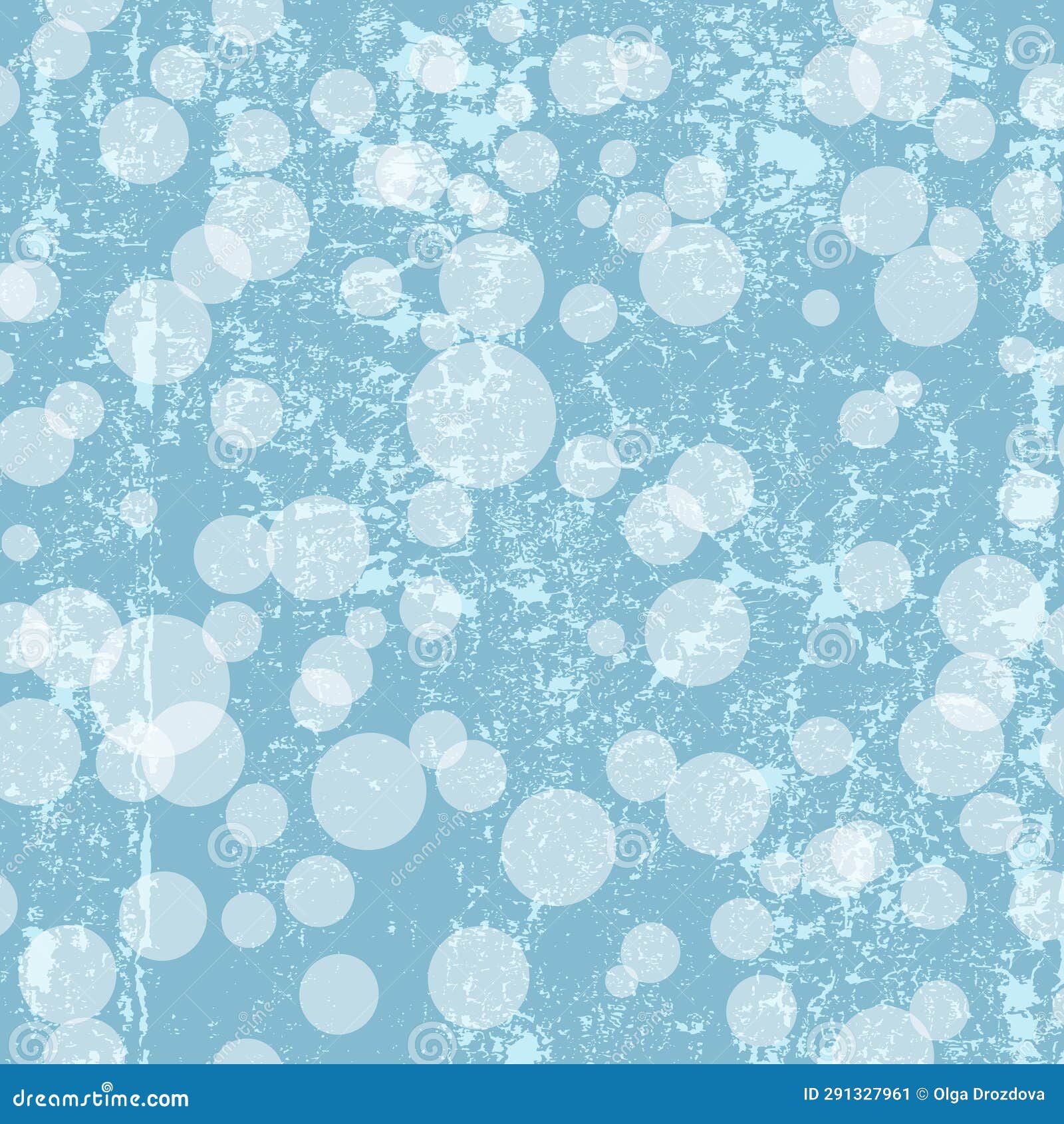 Vector Light Blue Seamless Pattern with White Translucent Balls Stock ...