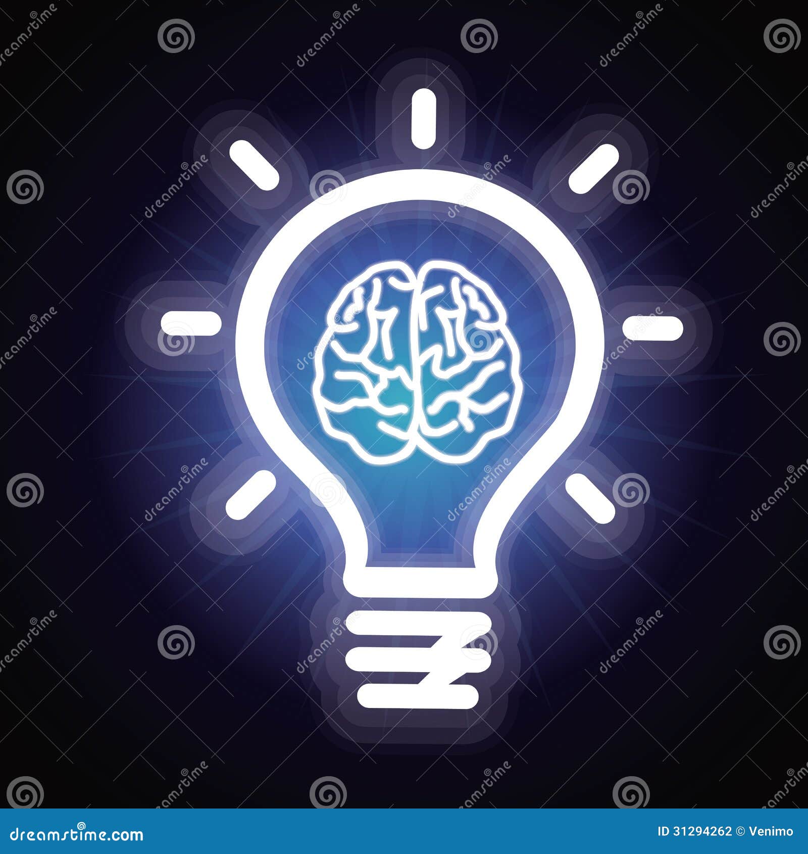 Vector Light Bulb Brain Icon Stock Illustrations – 13,848 Vector Light ...
