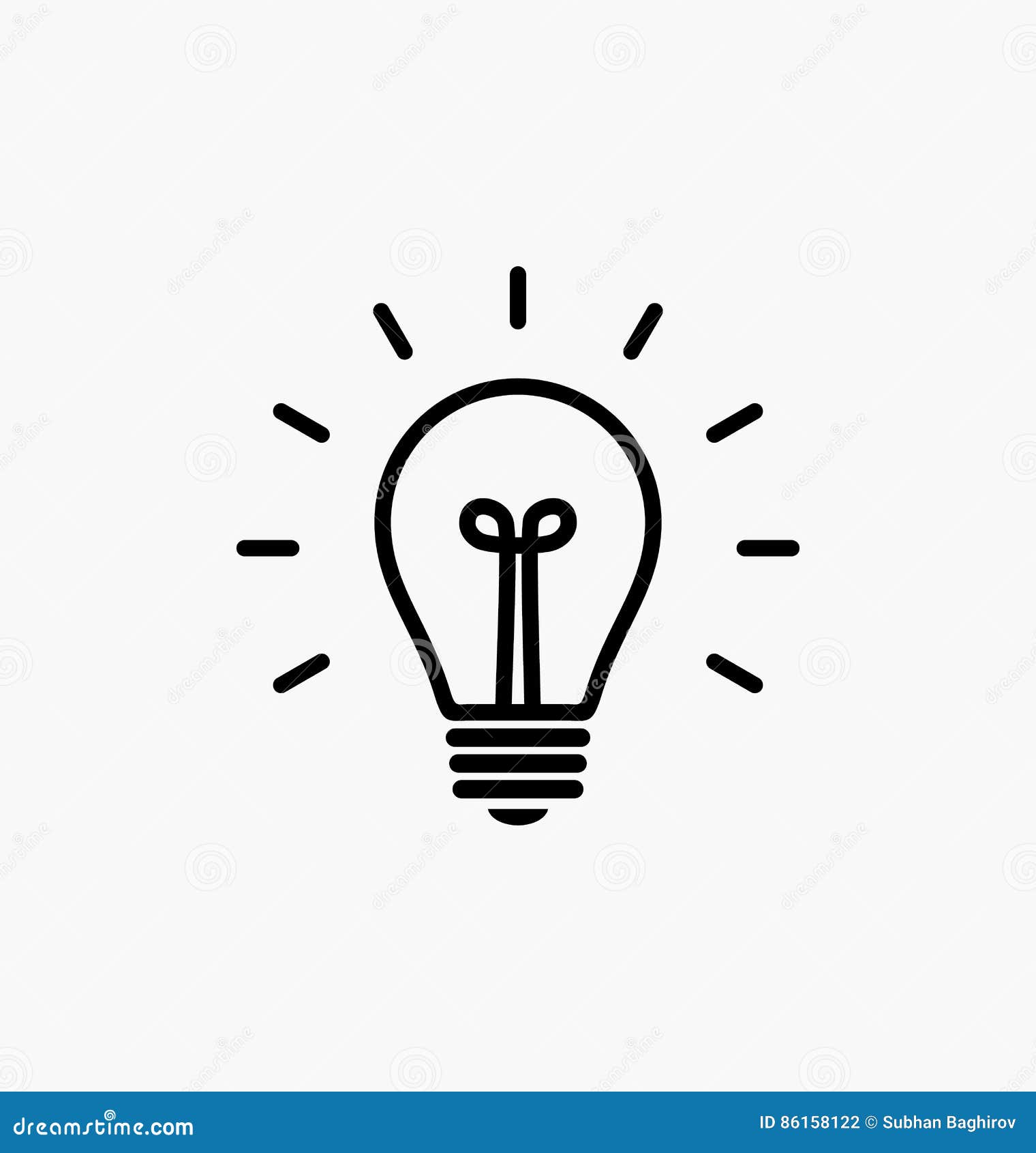 Vector Light Bulb Icon with Concept of Idea. Brainstorming. Stock ... Vector Light Bulb Icon with Concept of Idea. Brainstorming. Stock ...