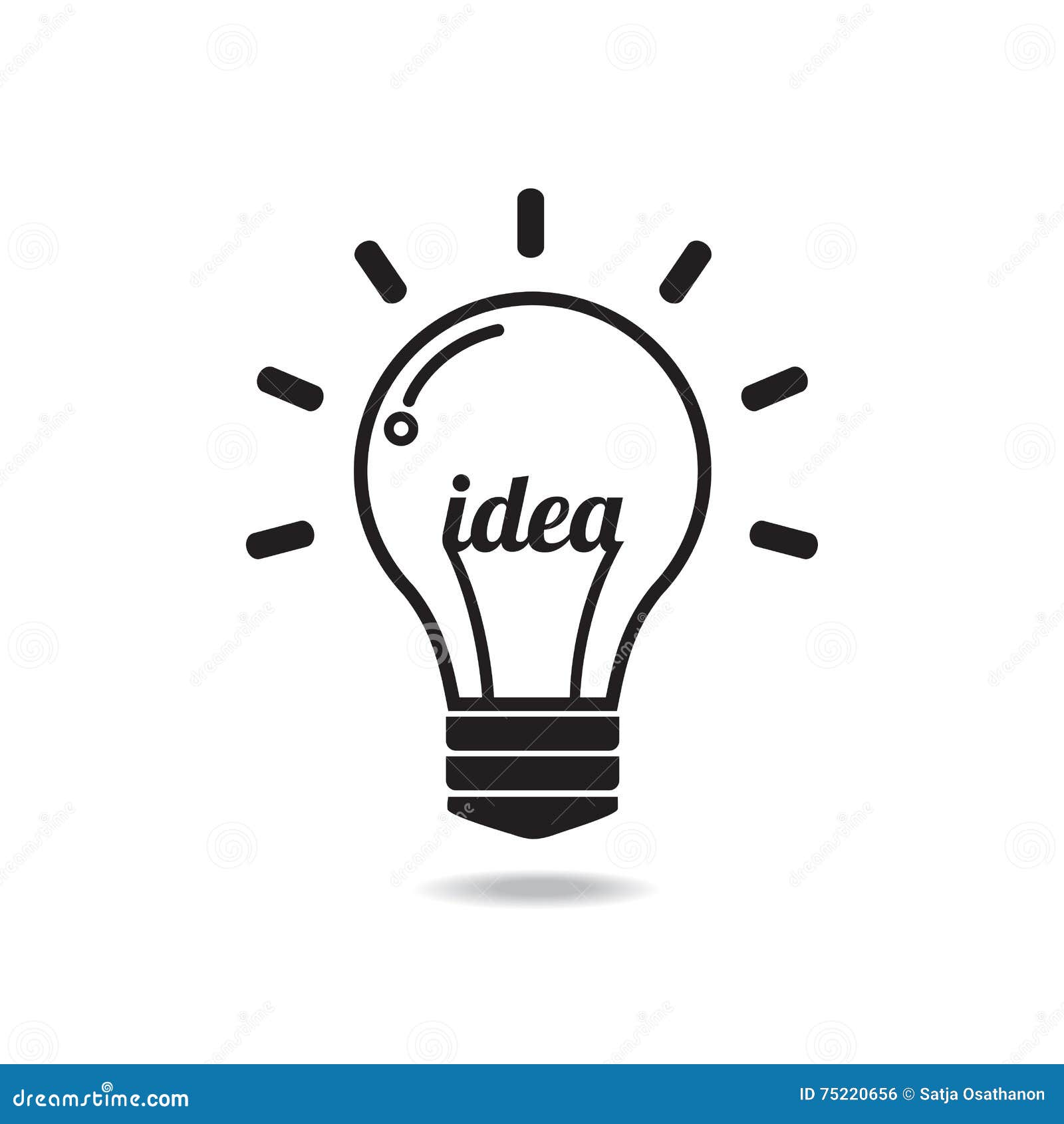 Vector Light Bulb Icon with Concept of Idea Stock Vector - Illustration ... Vector Light Bulb Icon with Concept of Idea Stock Vector - Illustration ...