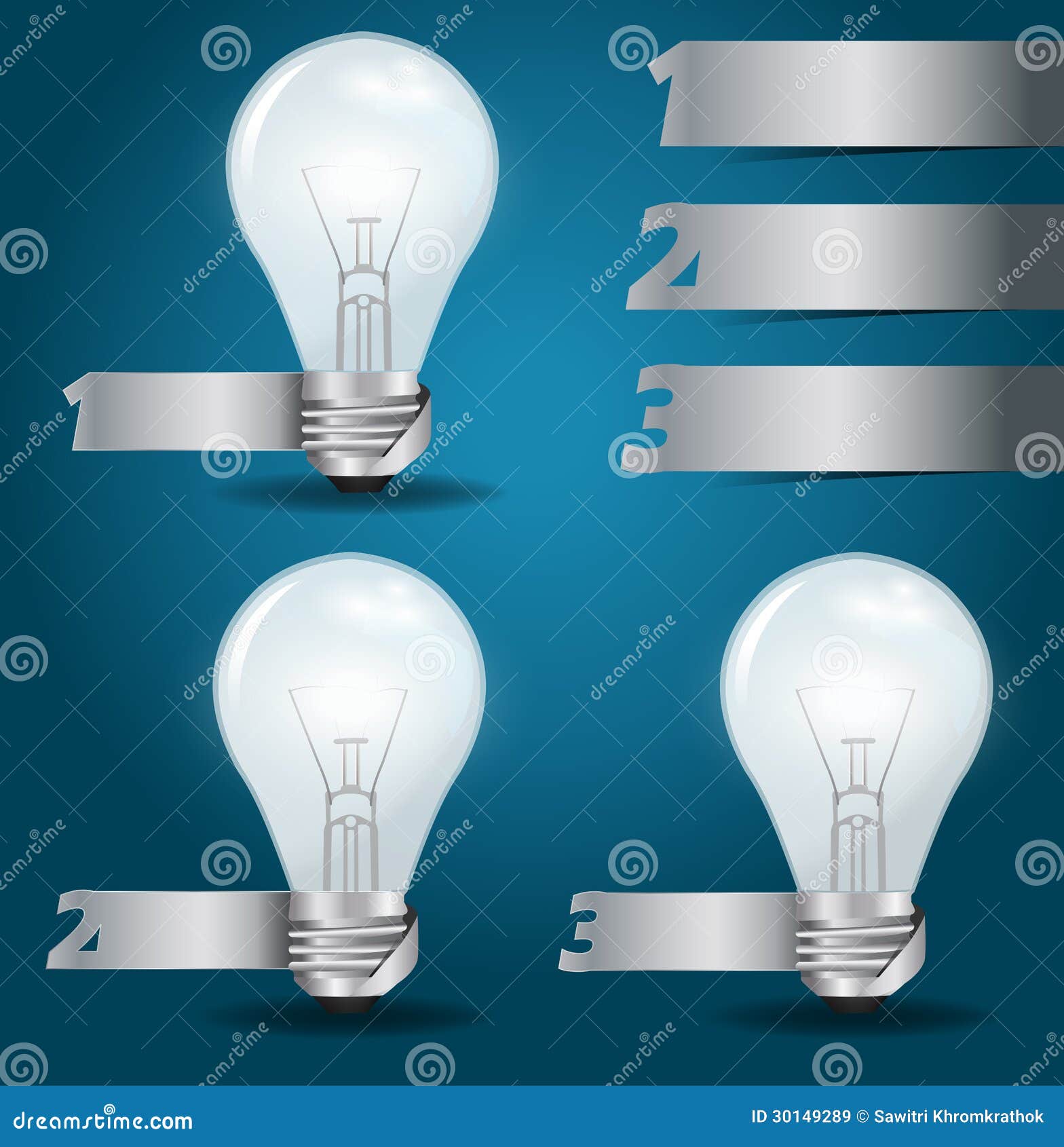 Vector Light Bulb Idea with Modern Template Design Stock Vector ...
