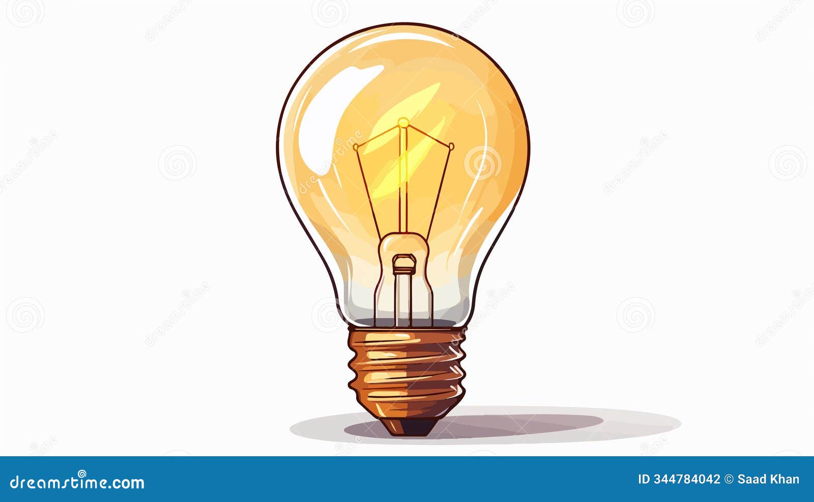 Vector Light Bulb Illustration Cartoon Vector Image Stock Vector ...