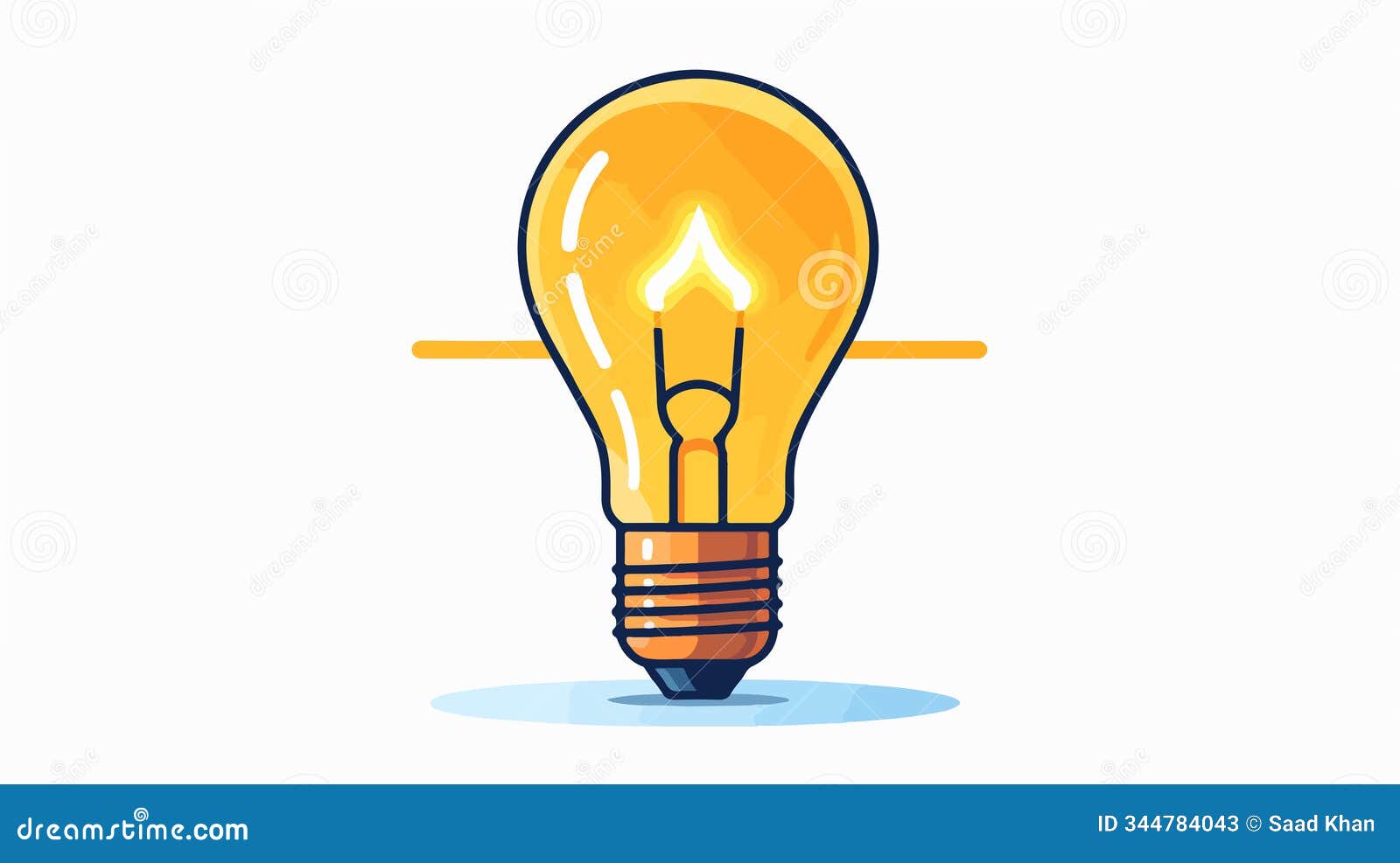 Vector Light Bulb Illustration Cartoon Vector Image Stock Vector ...