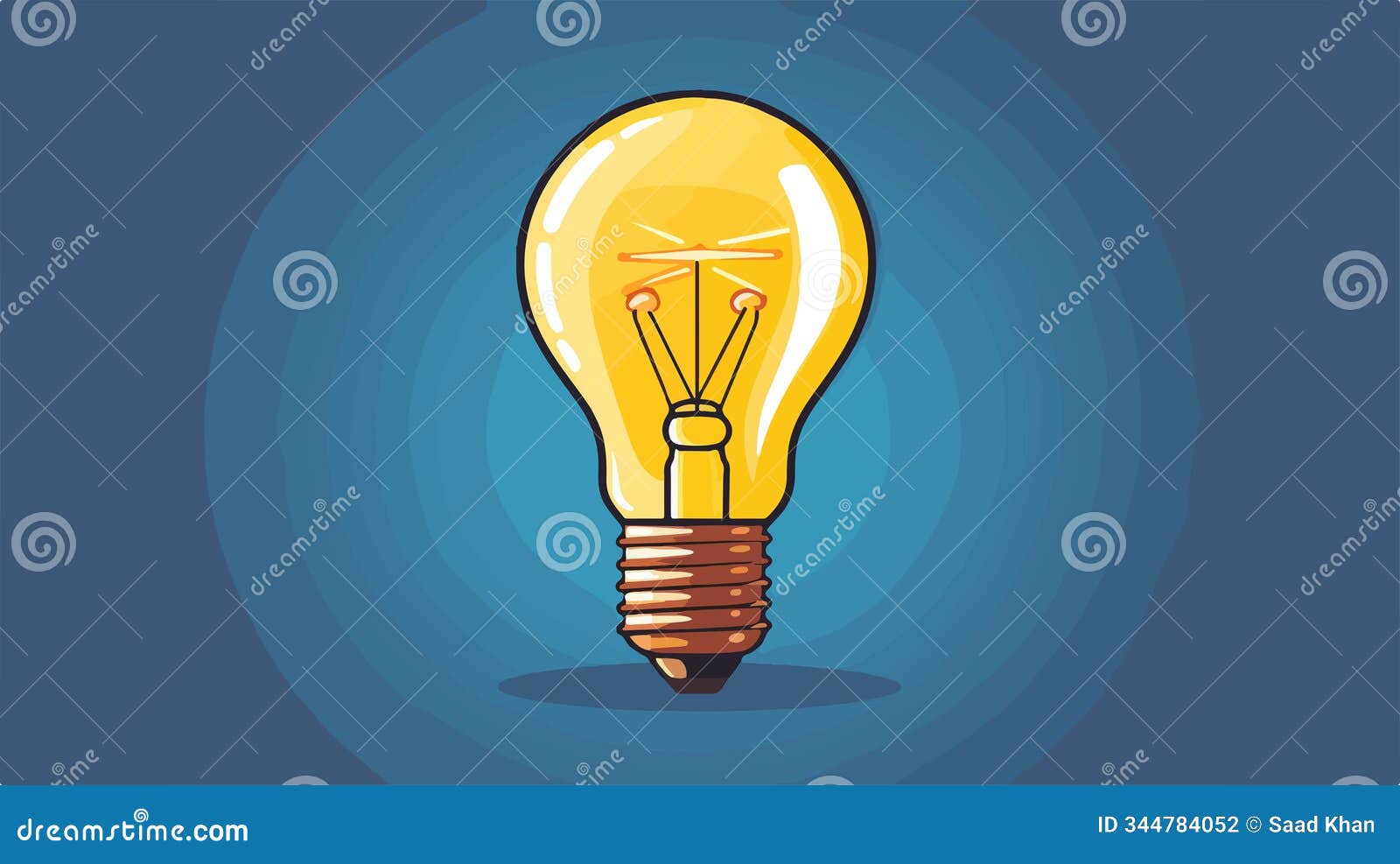 Vector Light Bulb Illustration Cartoon Vector Image Stock Vector ...