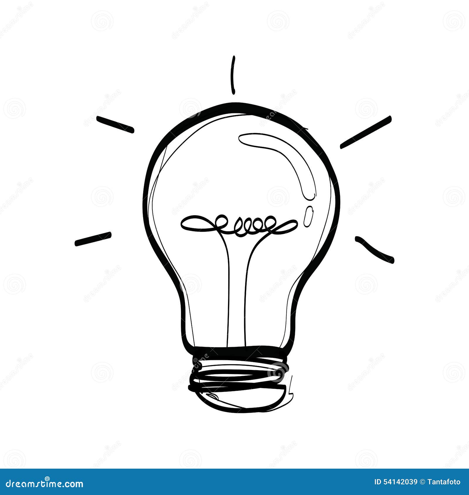 Vector Light Bulb , Sketch of a Bulb Stock Vector - Illustration of ...