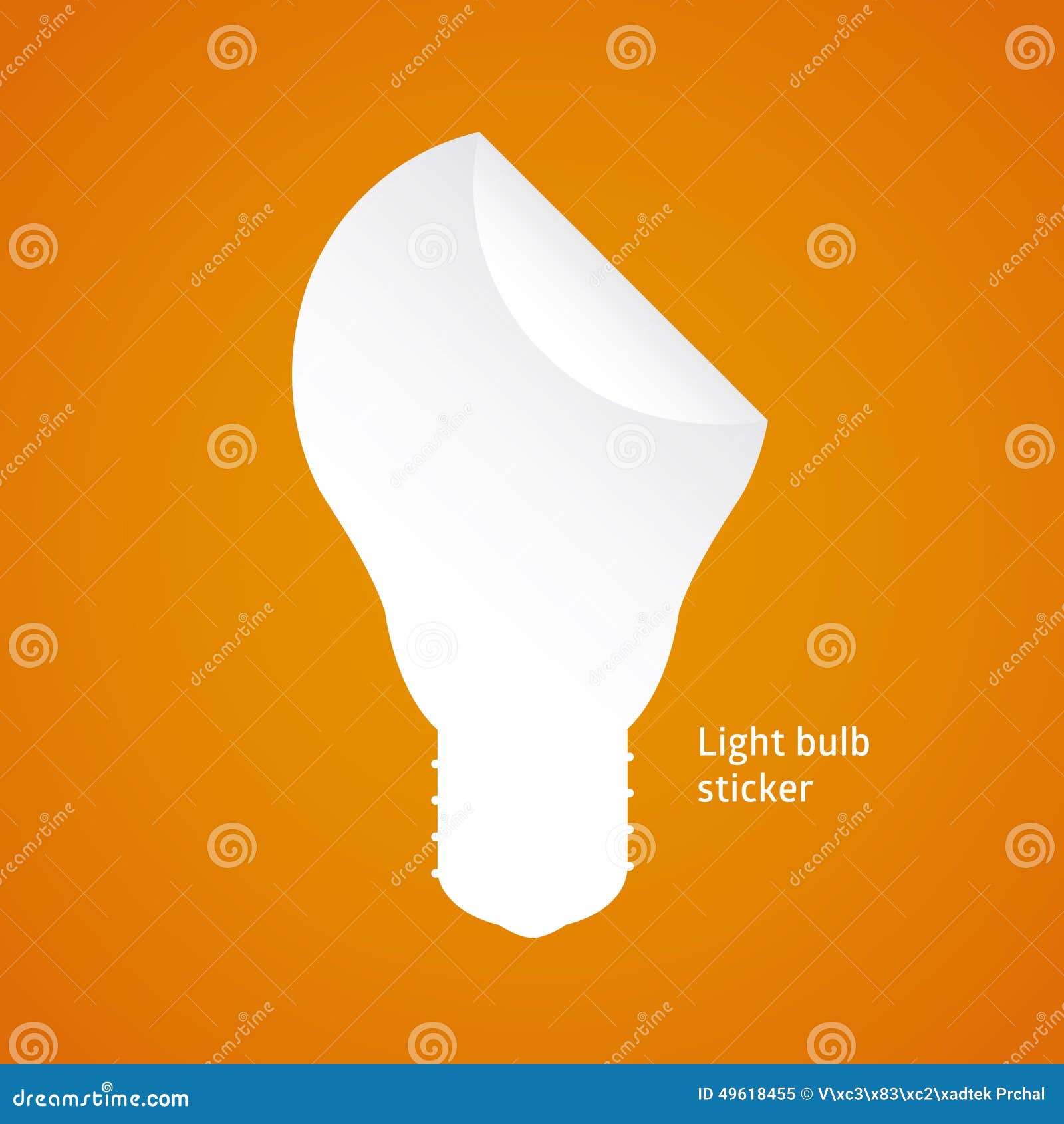 Vector light bulb sticker. stock vector. Illustration of clearance ...