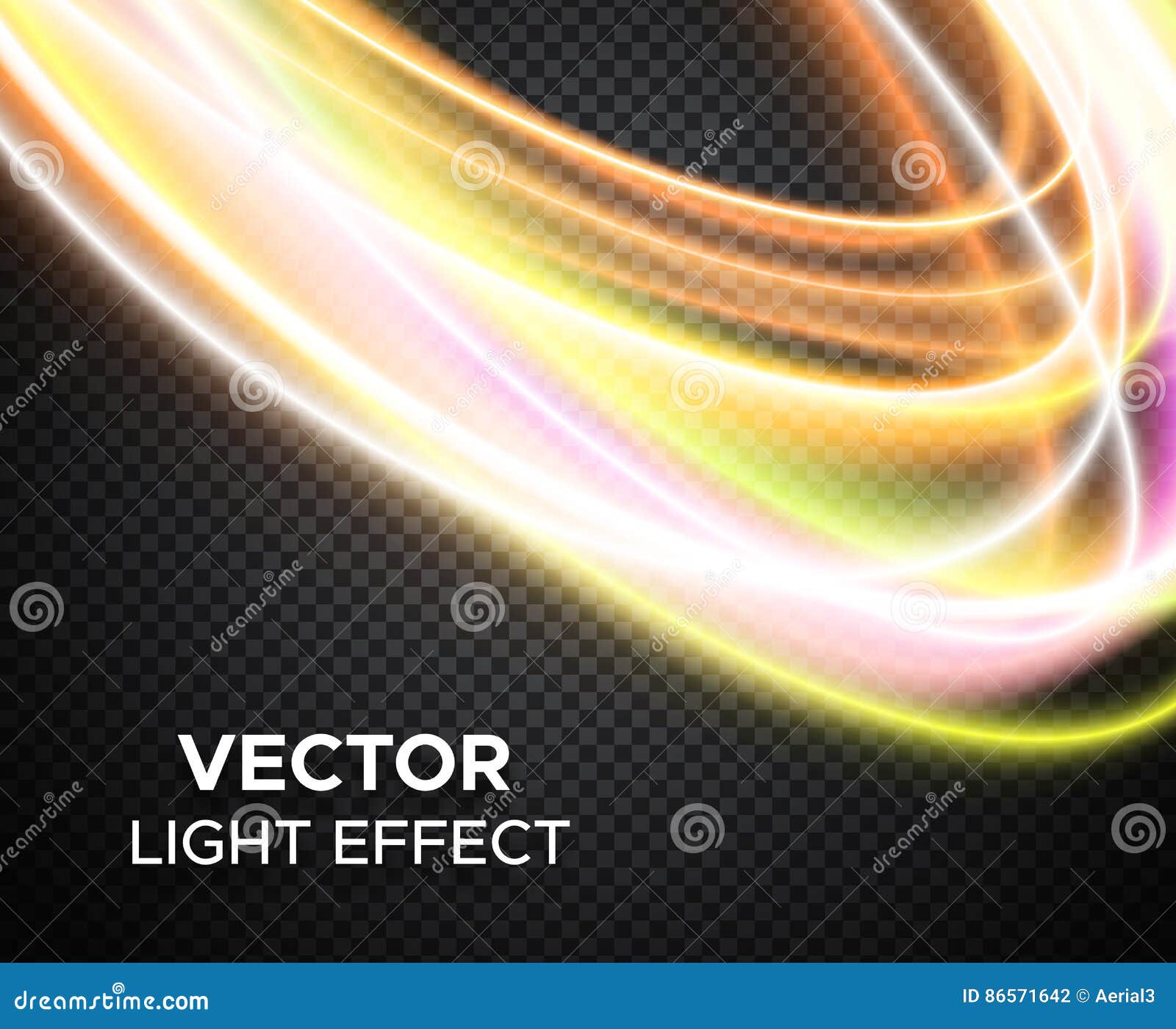 Vector Light Effect on Checkered Background Stock Vector - Illustration ...
