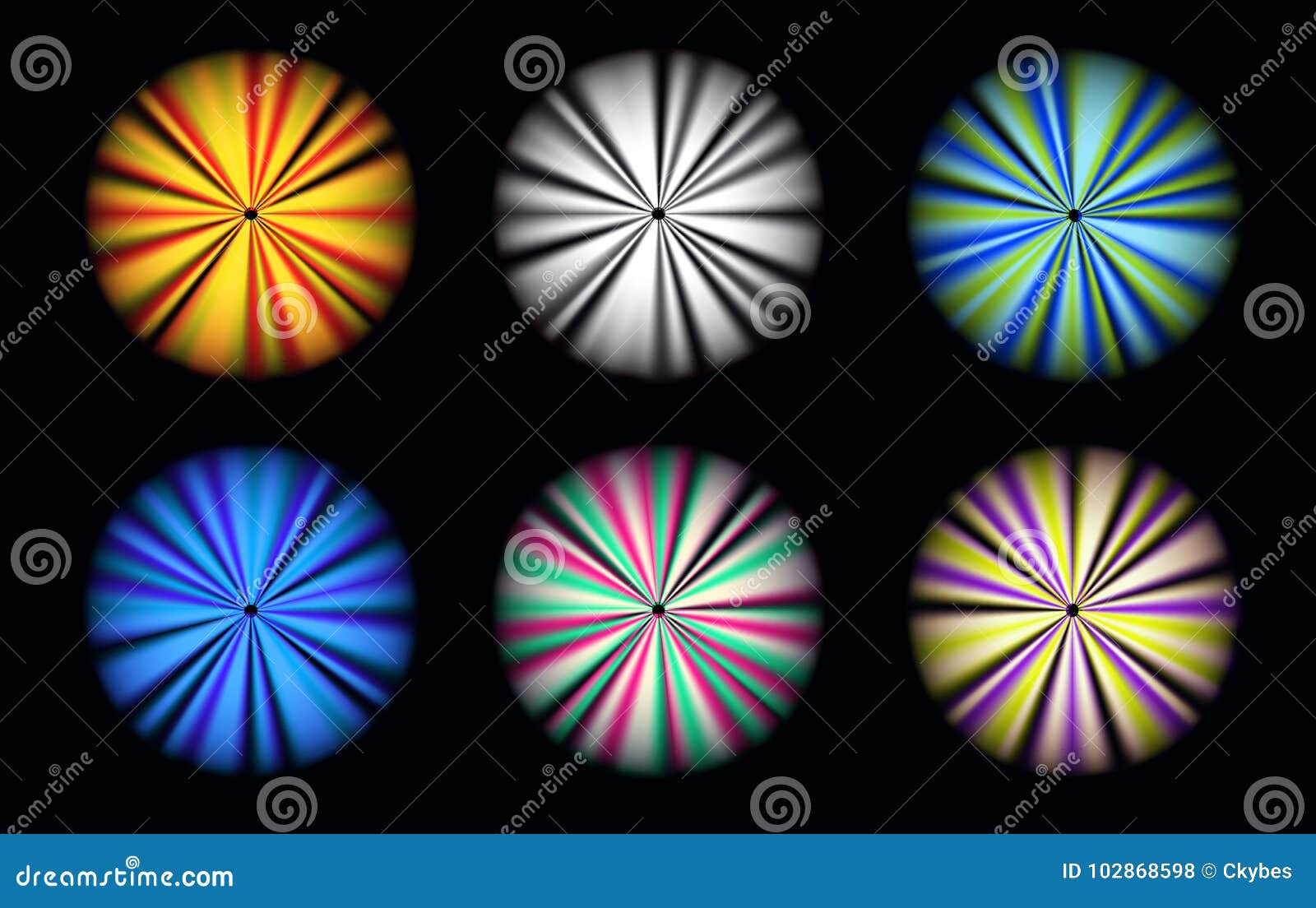 Vector Light Effect Circle Spotlight with Transparent Background Set ...