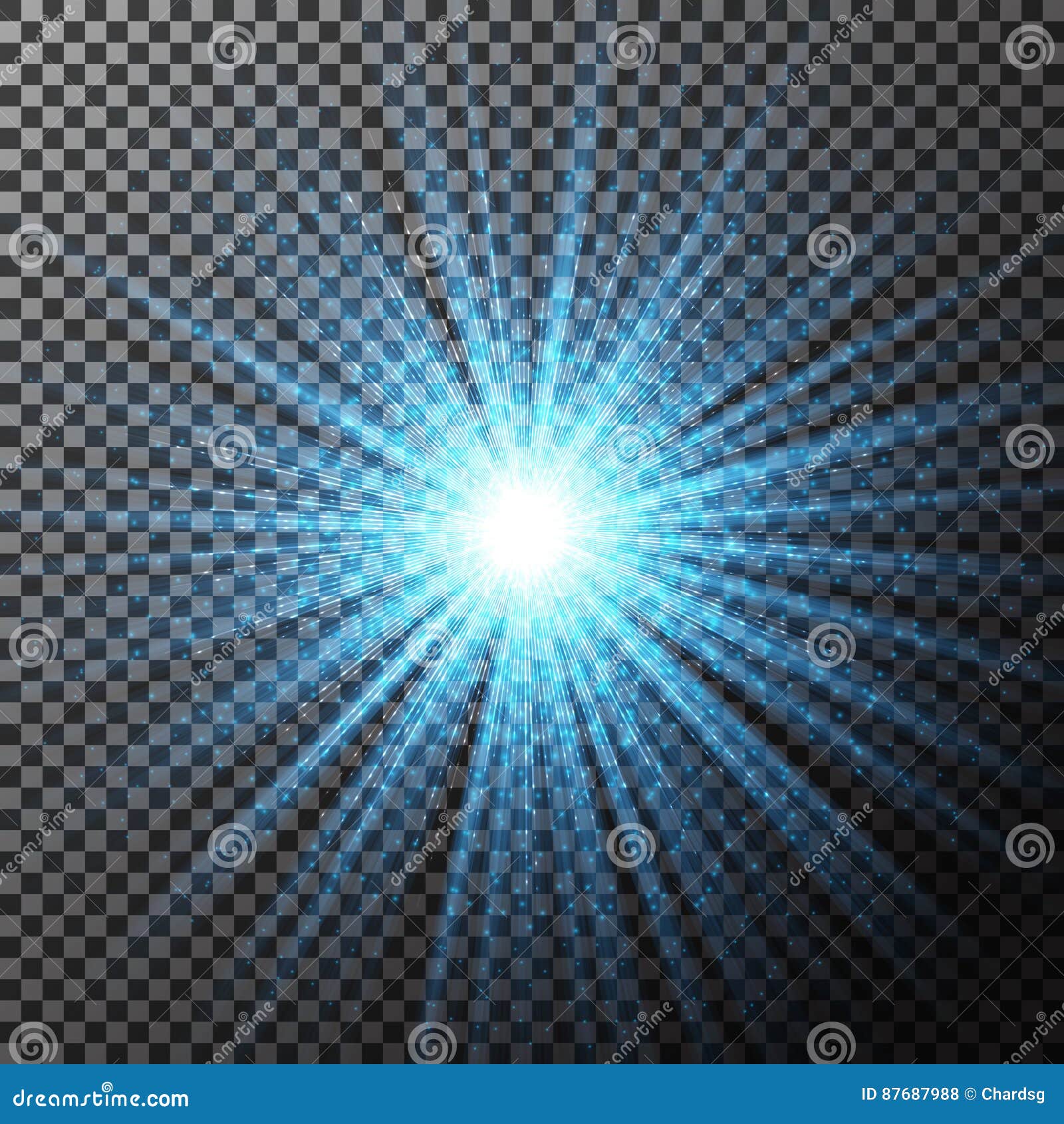 Vector Light Effect. Isolated on Transparent. Glowing Star Rays. Stock ...