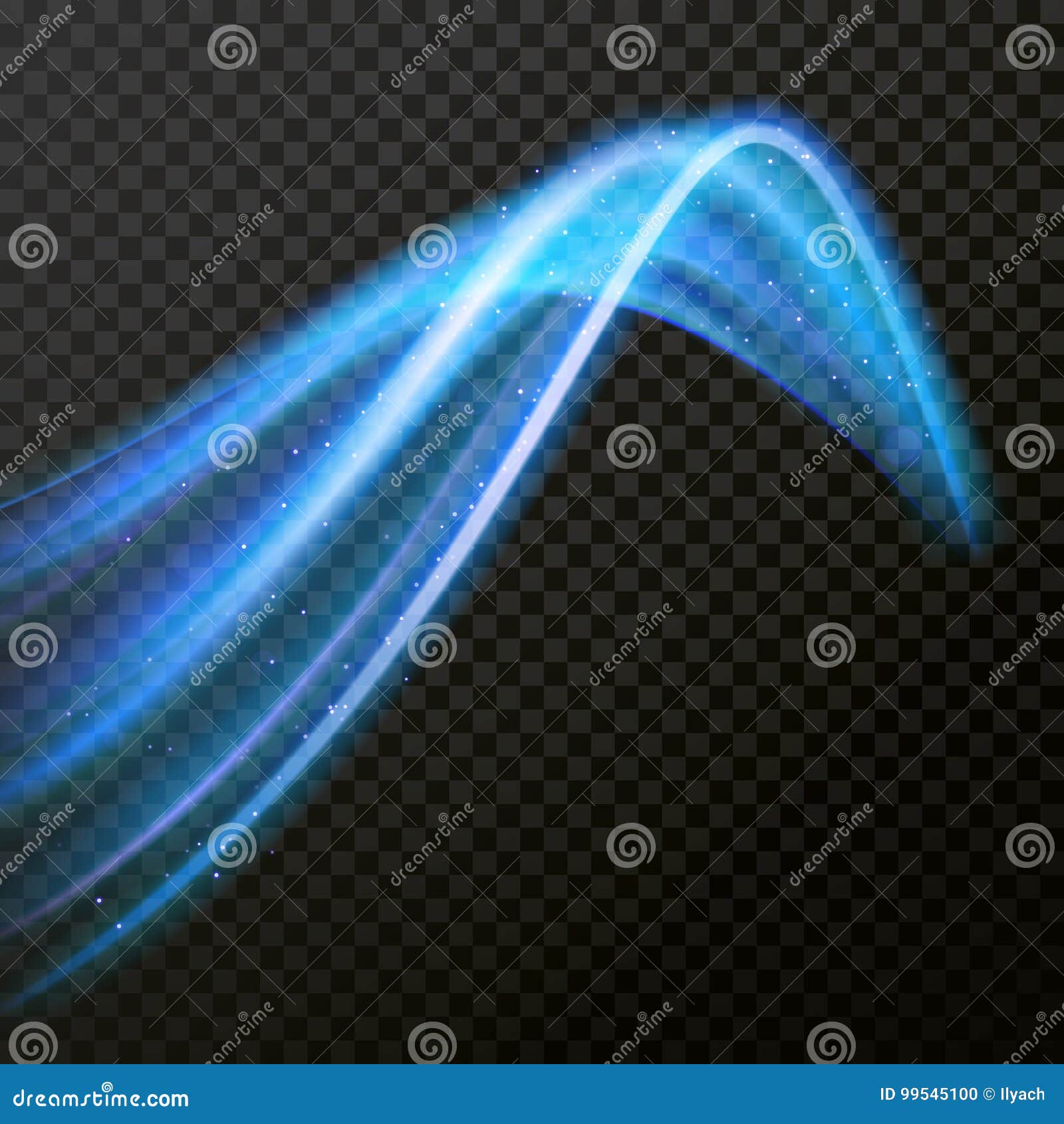 Vector Light Effect of Line Neon Wave. Glowing Light Fire Flare Trace ...