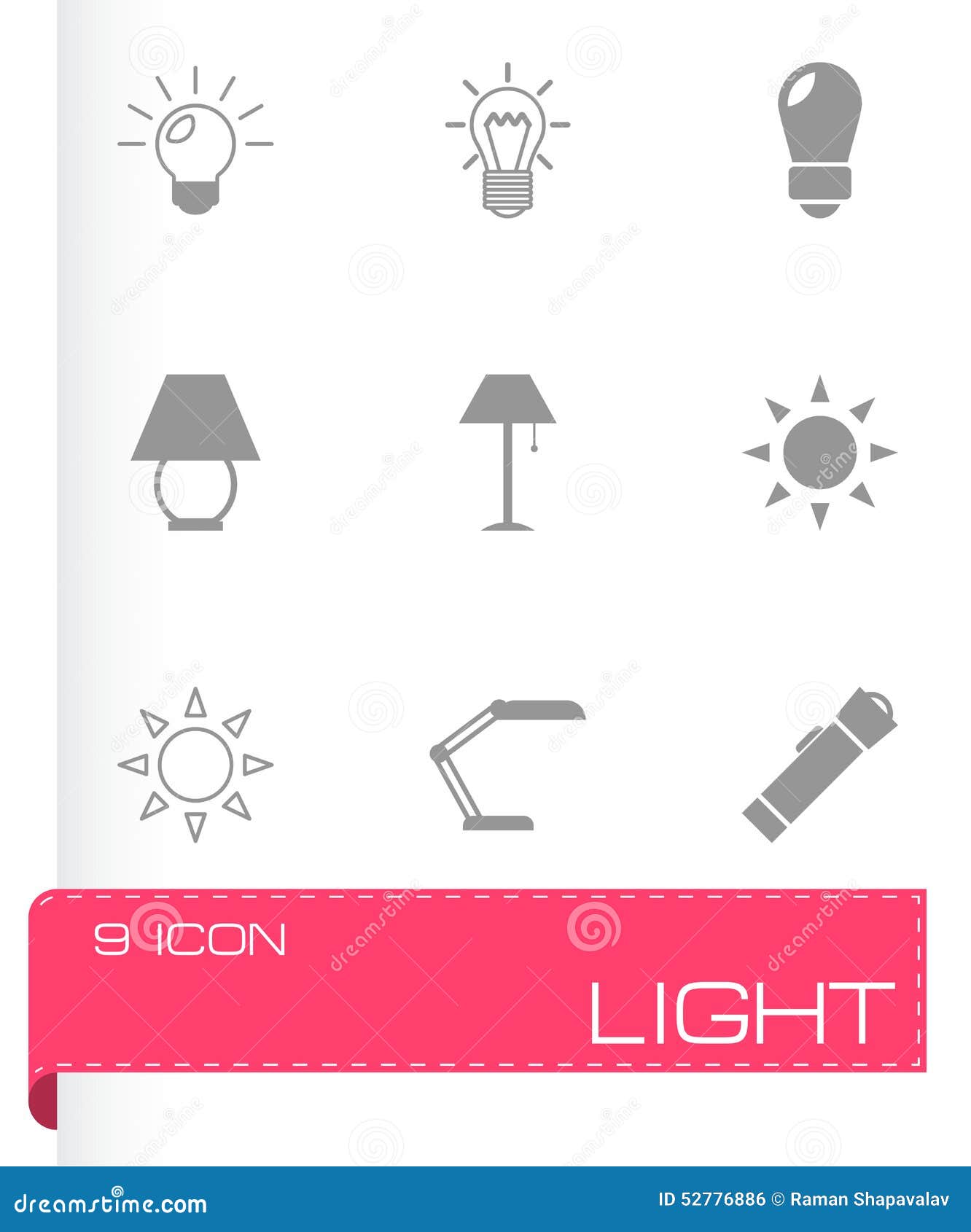 Vector light icons set stock vector. Illustration of brain - 52776886