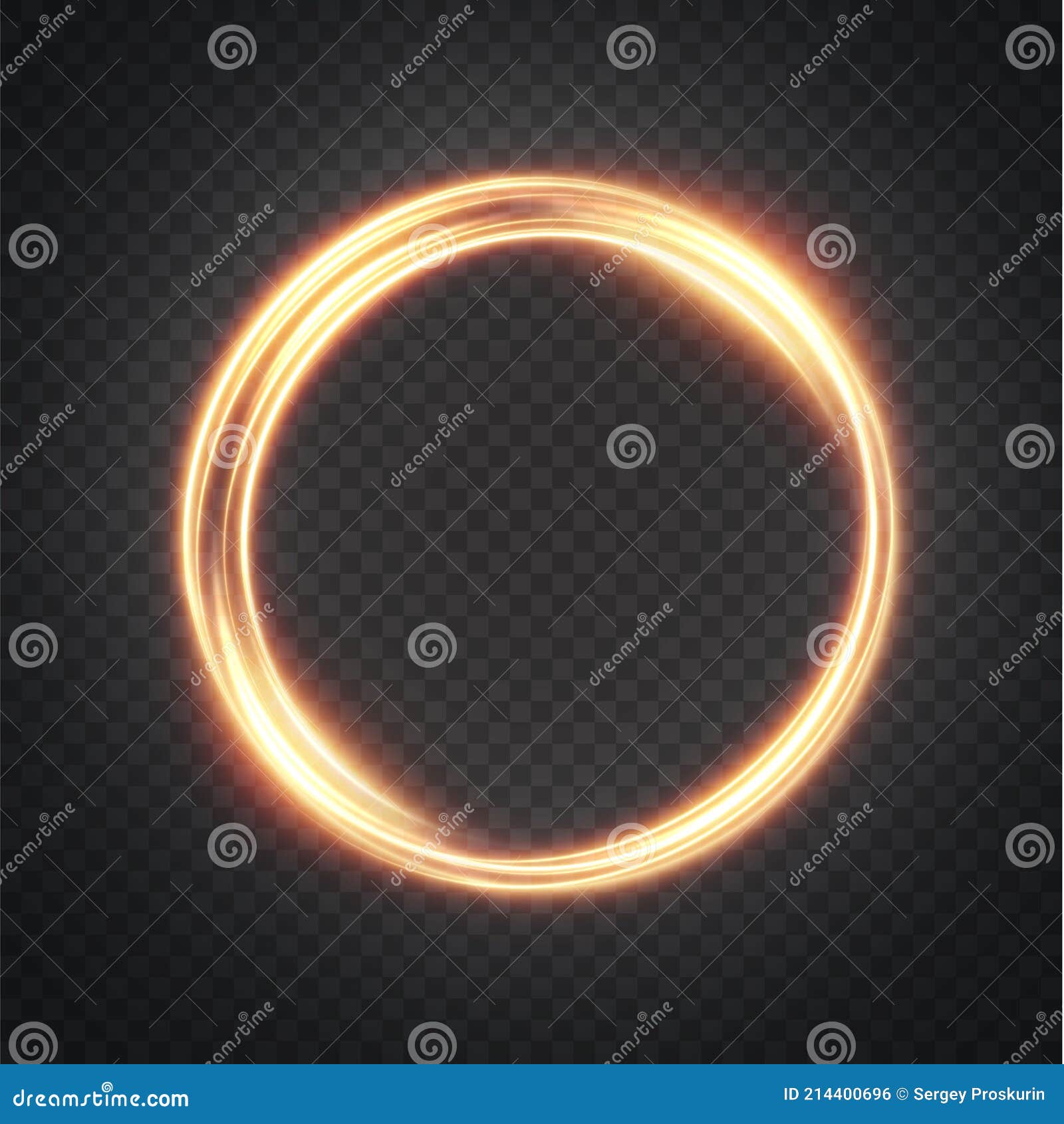 Vector Light Line Effect of Golden Circle Stock Vector - Illustration ...