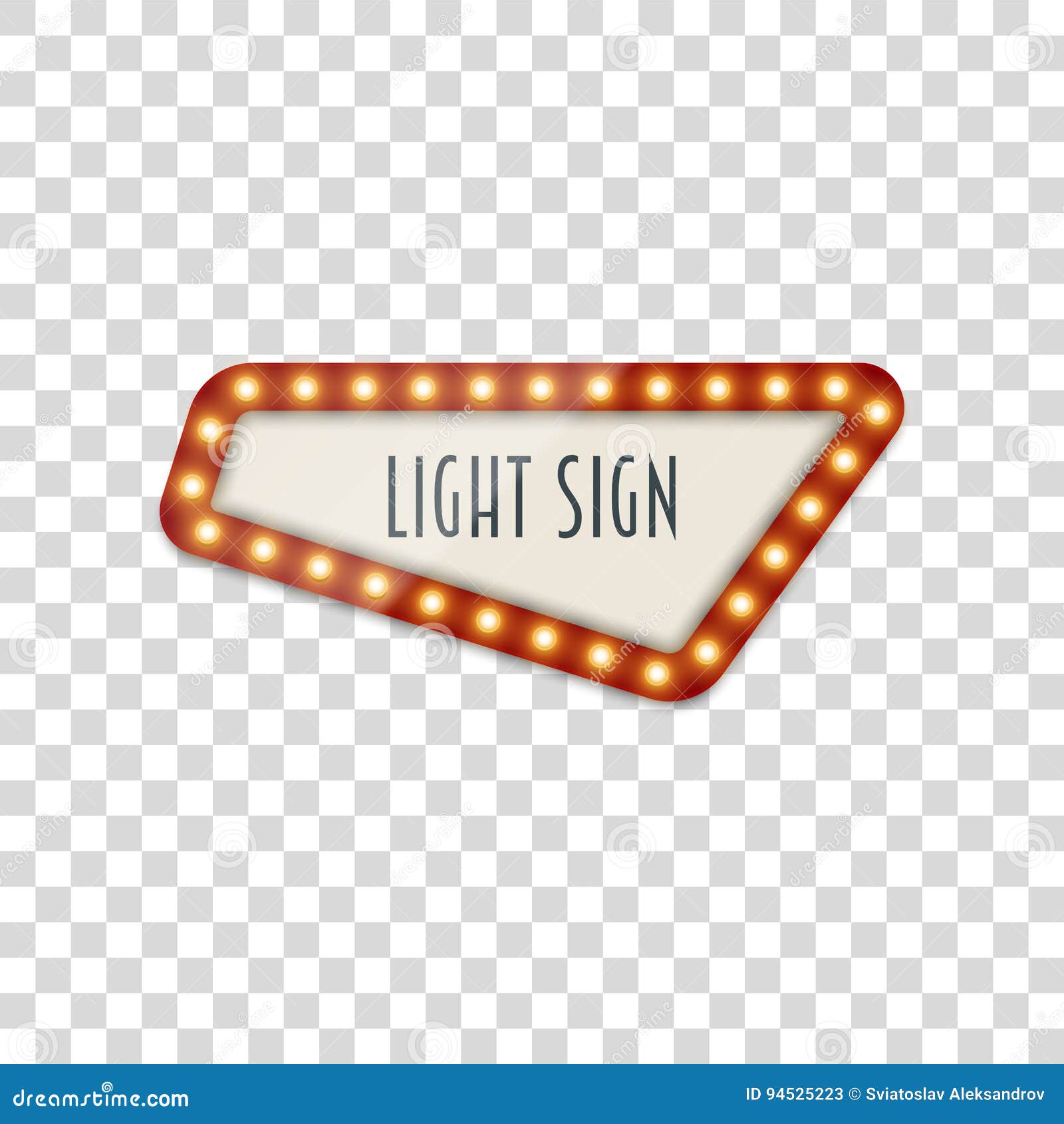 Vector Light Realistic Retro Banner Template Stock Vector ...