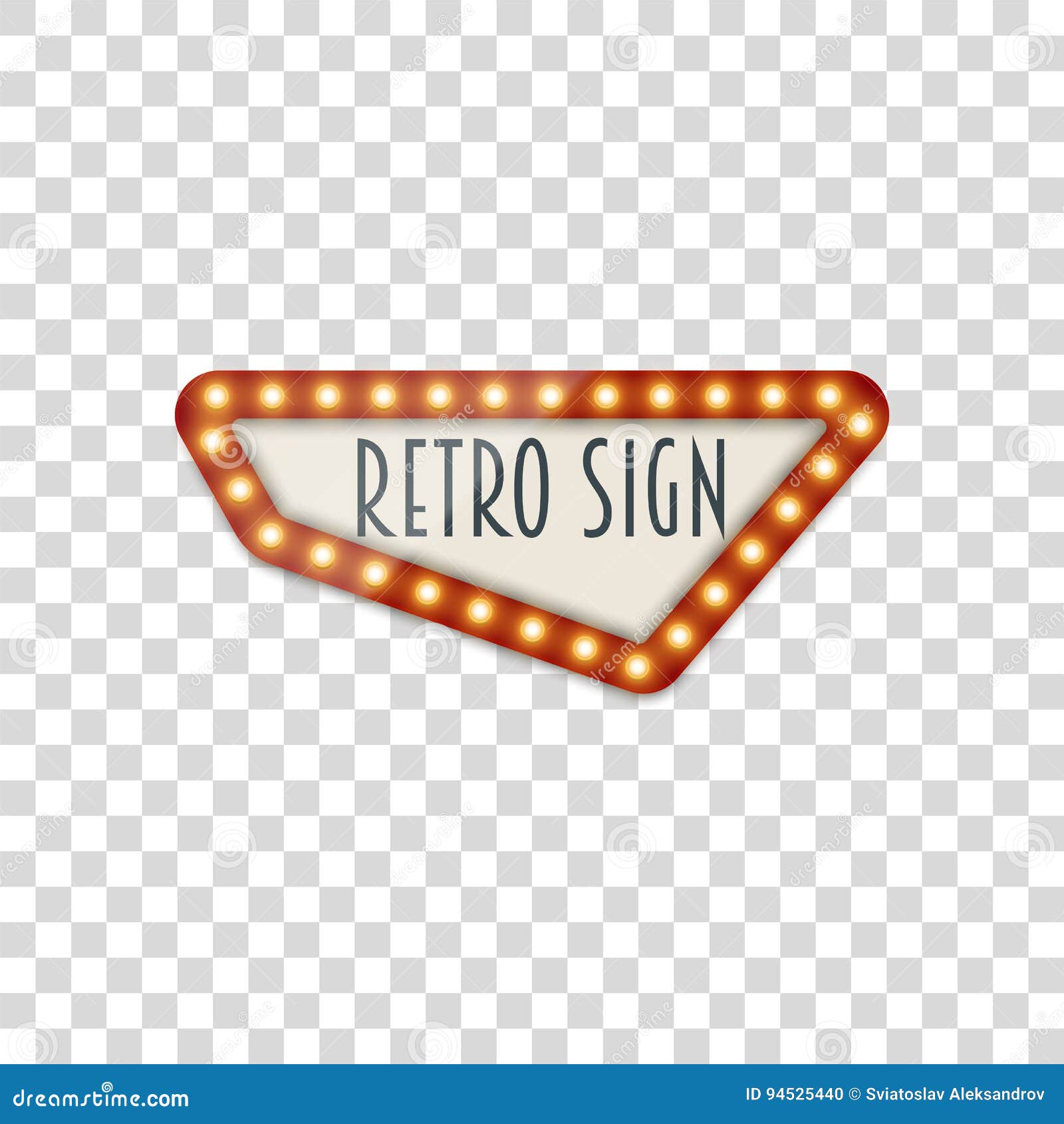 Vector Light Realistic Signage Template Stock Vector - Illustration of ...