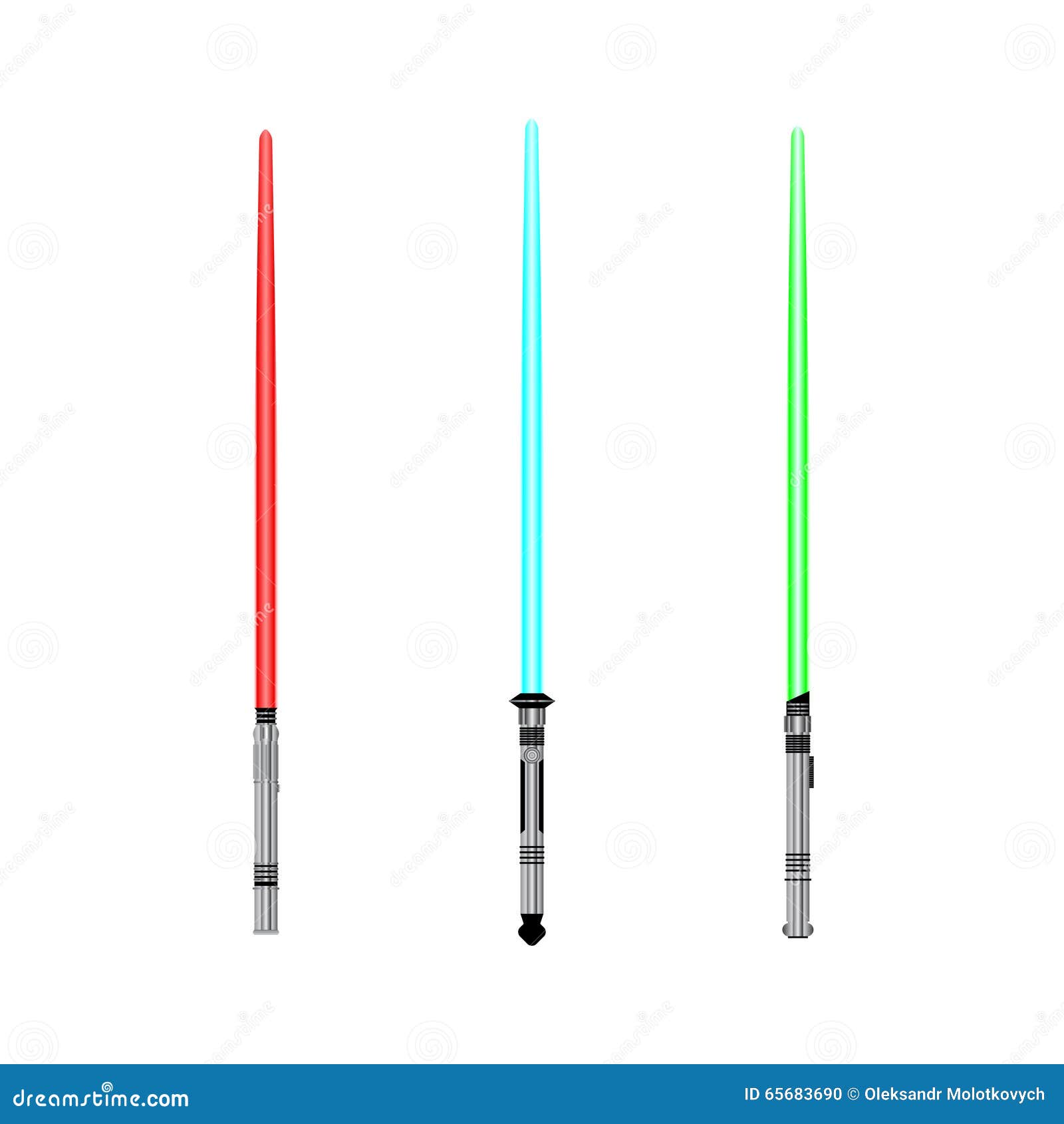 Vector light saber set stock vector. Illustration of color - 65683690