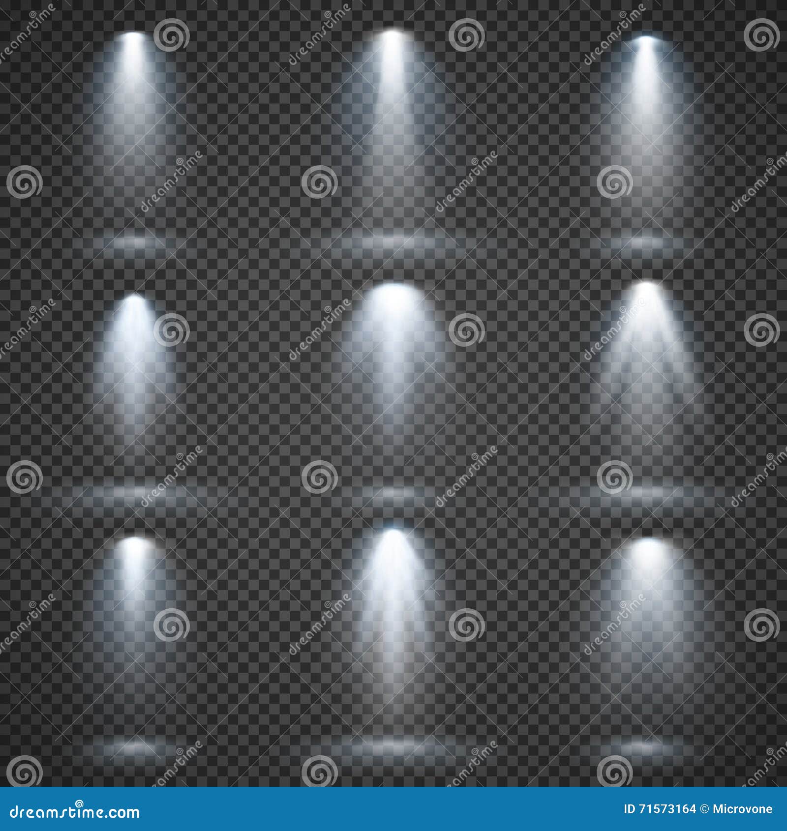 Vector Light Sources, Concert Lighting, Stage Spotlights Set Stock ...