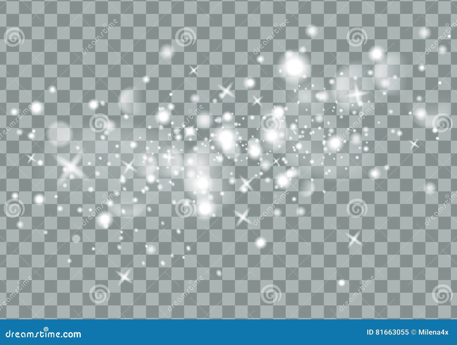 Vector Light Trace with Star Glitter Flare Magic Effect. Stock Vector ...