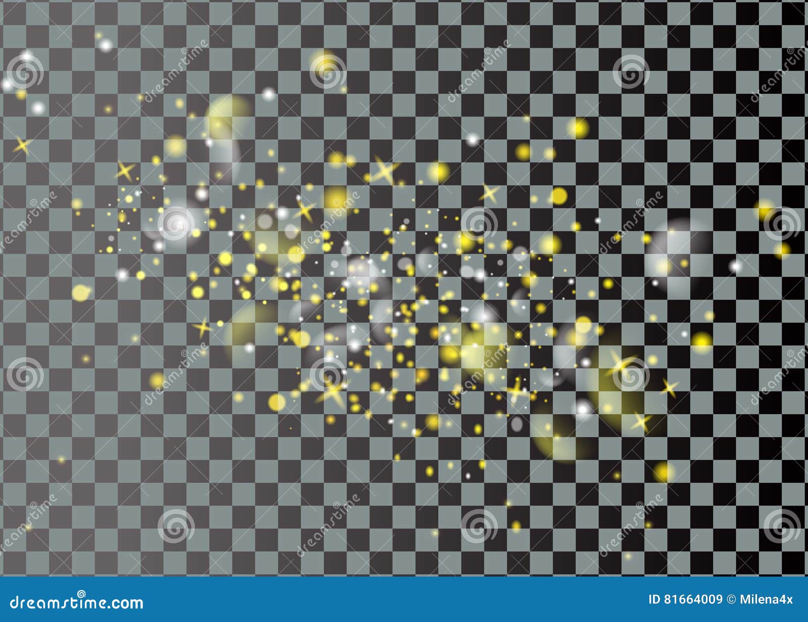 Vector Light Trace with Star Glitter Flare Magic Effect. Stock Vector ...