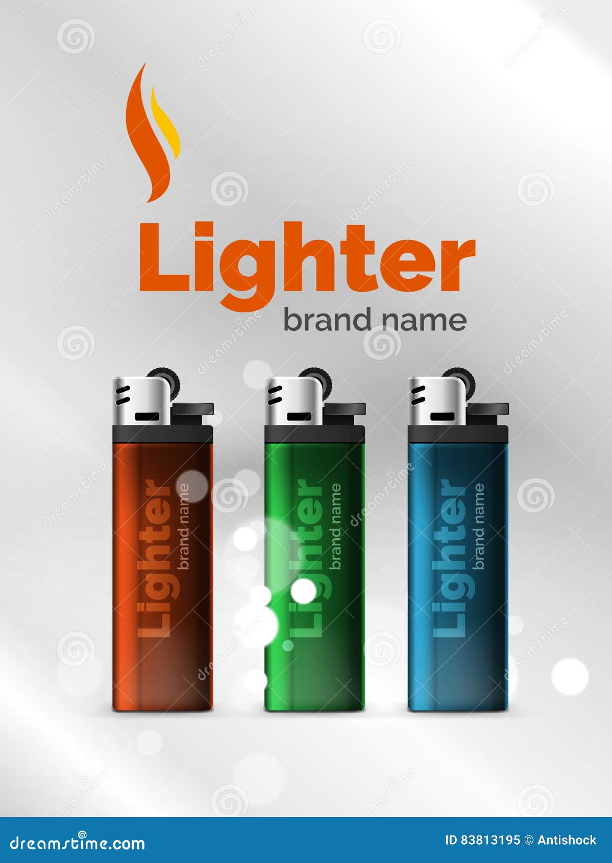 Vector lighter ad template stock illustration. Illustration of clear ...