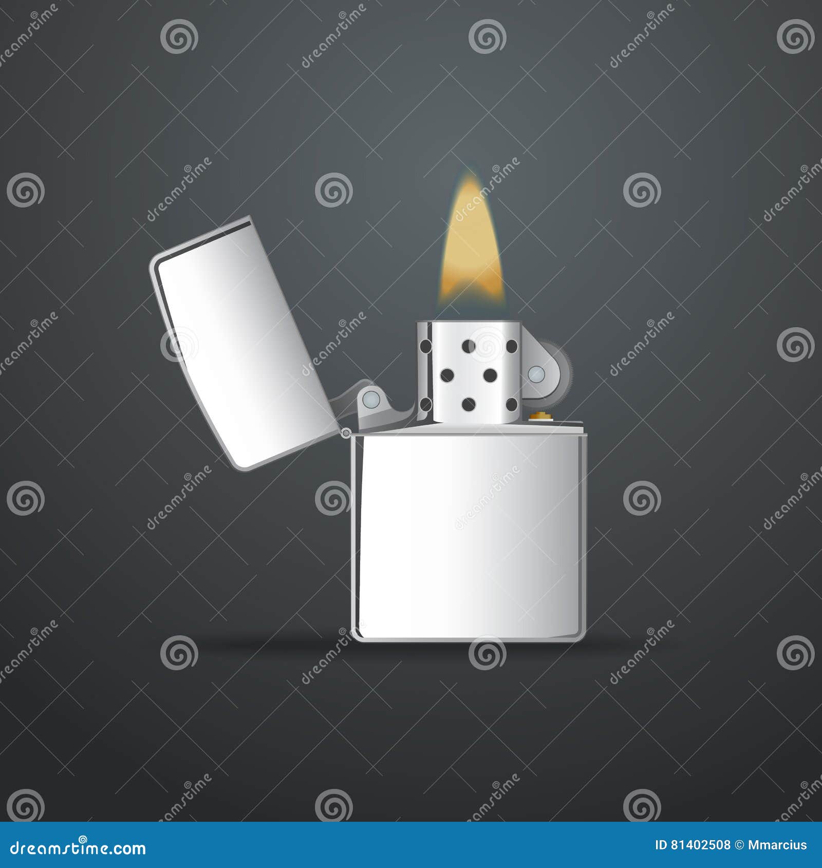 Vector lighter stock vector. Illustration of icon, shadow - 81402508
