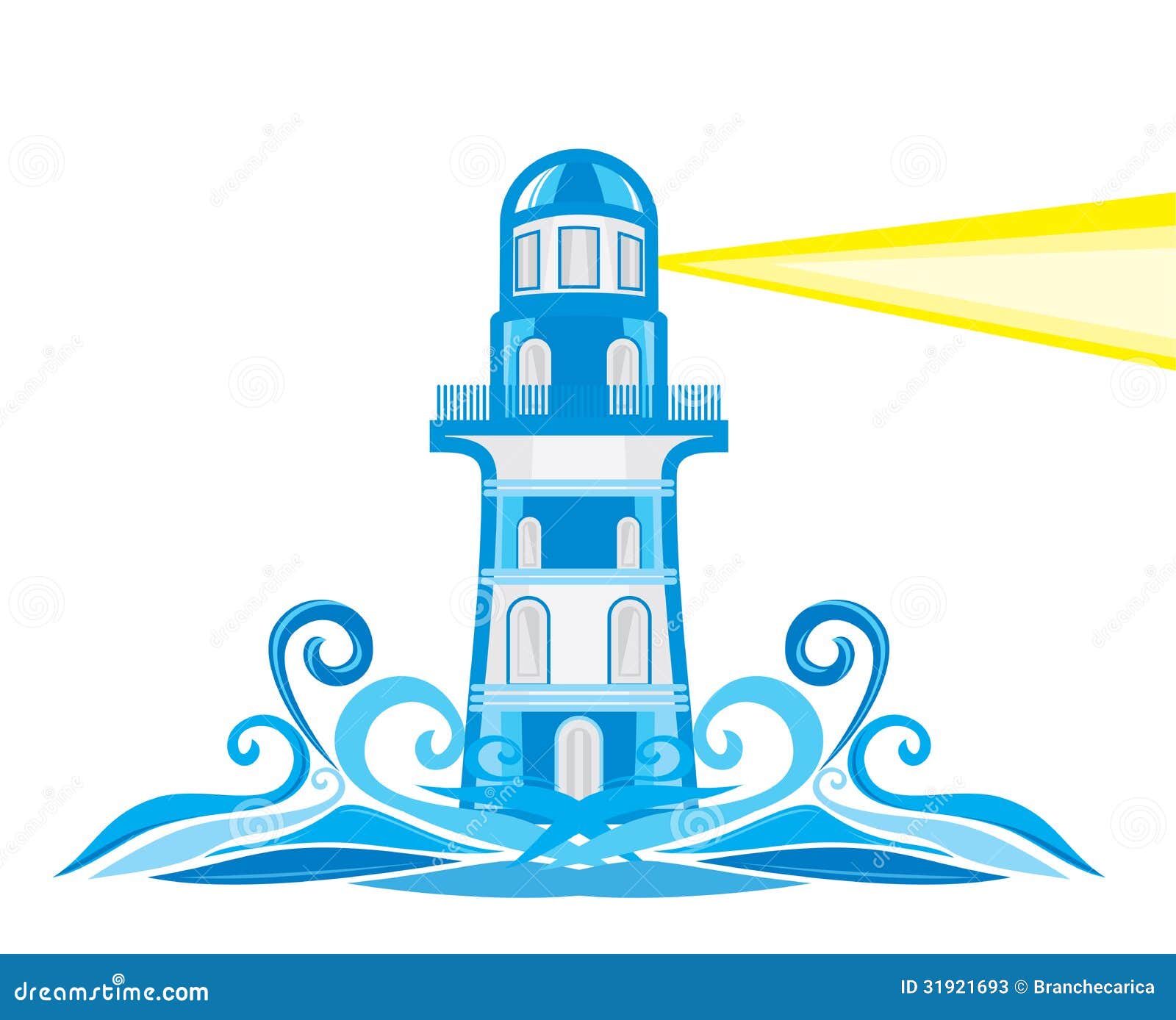 Vector lighthouse stock vector. Illustration of coastline - 31921693