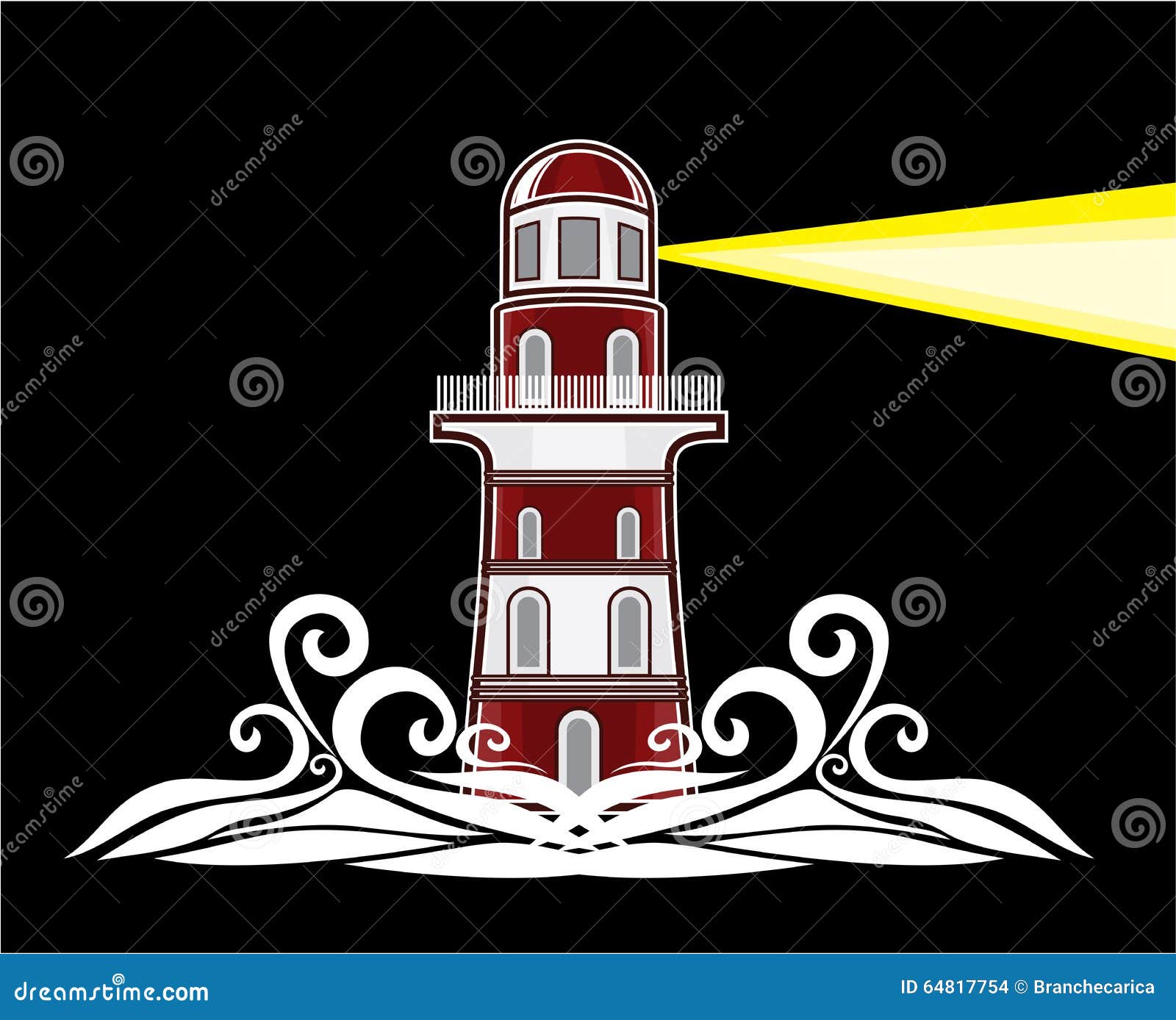 Vector lighthouse stock illustration. Illustration of scenic - 64817754