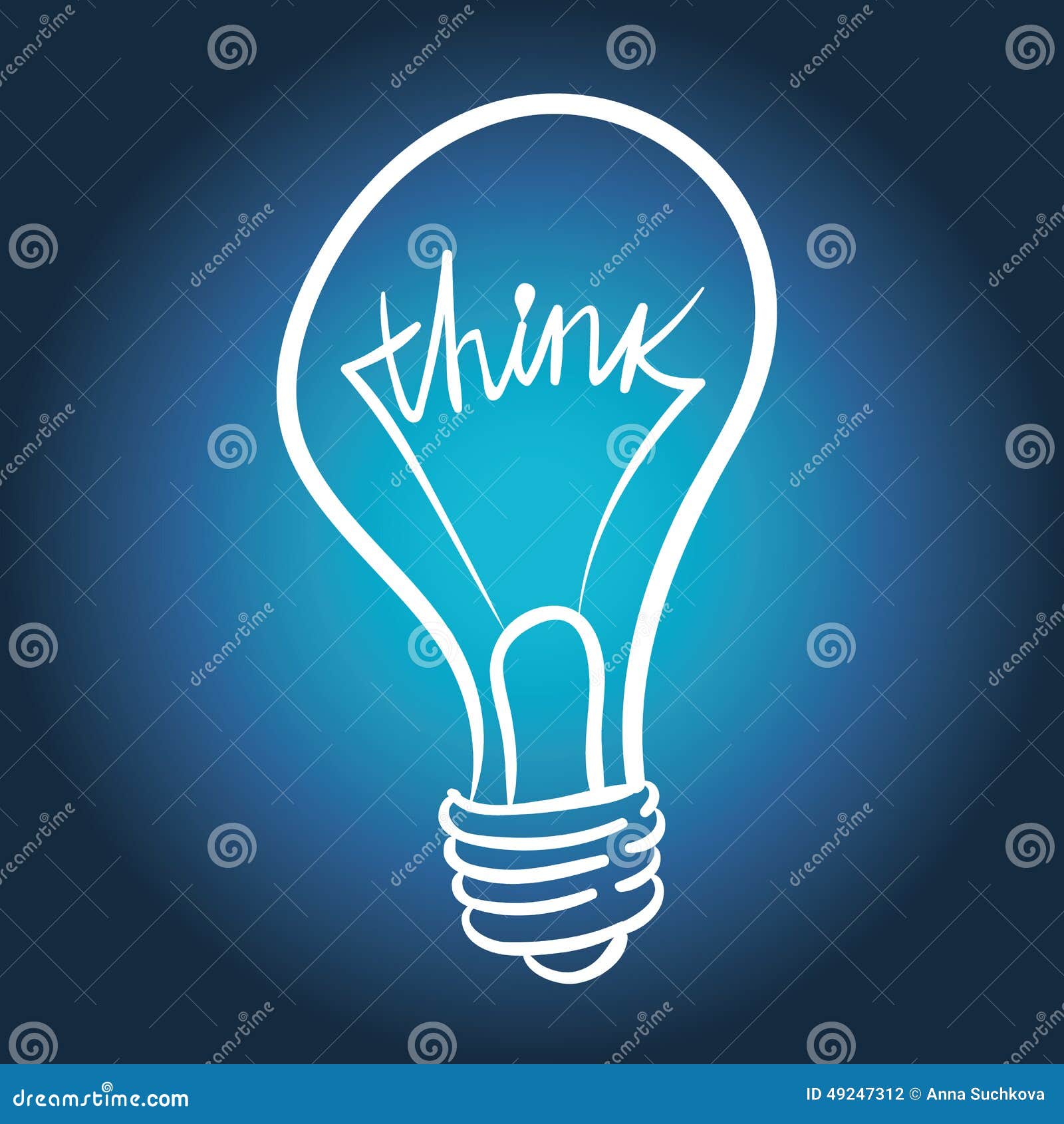 Eureka. Lettering Composition With Light Bulb. Vector Illustration ...