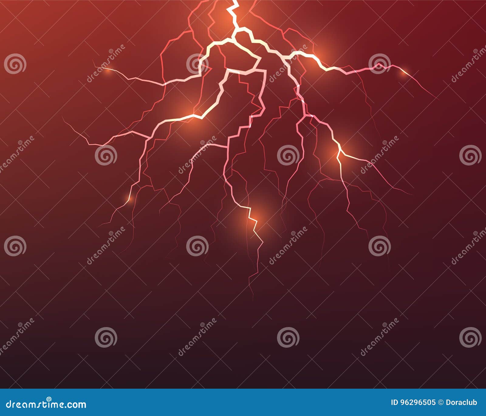 Vector Lightning Flash Strike Stock Vector - Illustration of thunder ...