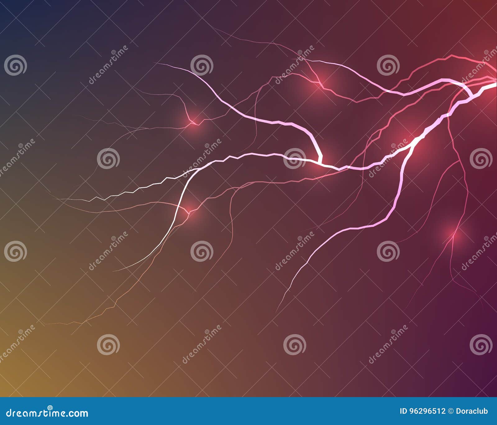 Vector Lightning Flash Strike Stock Vector - Illustration of spark ...