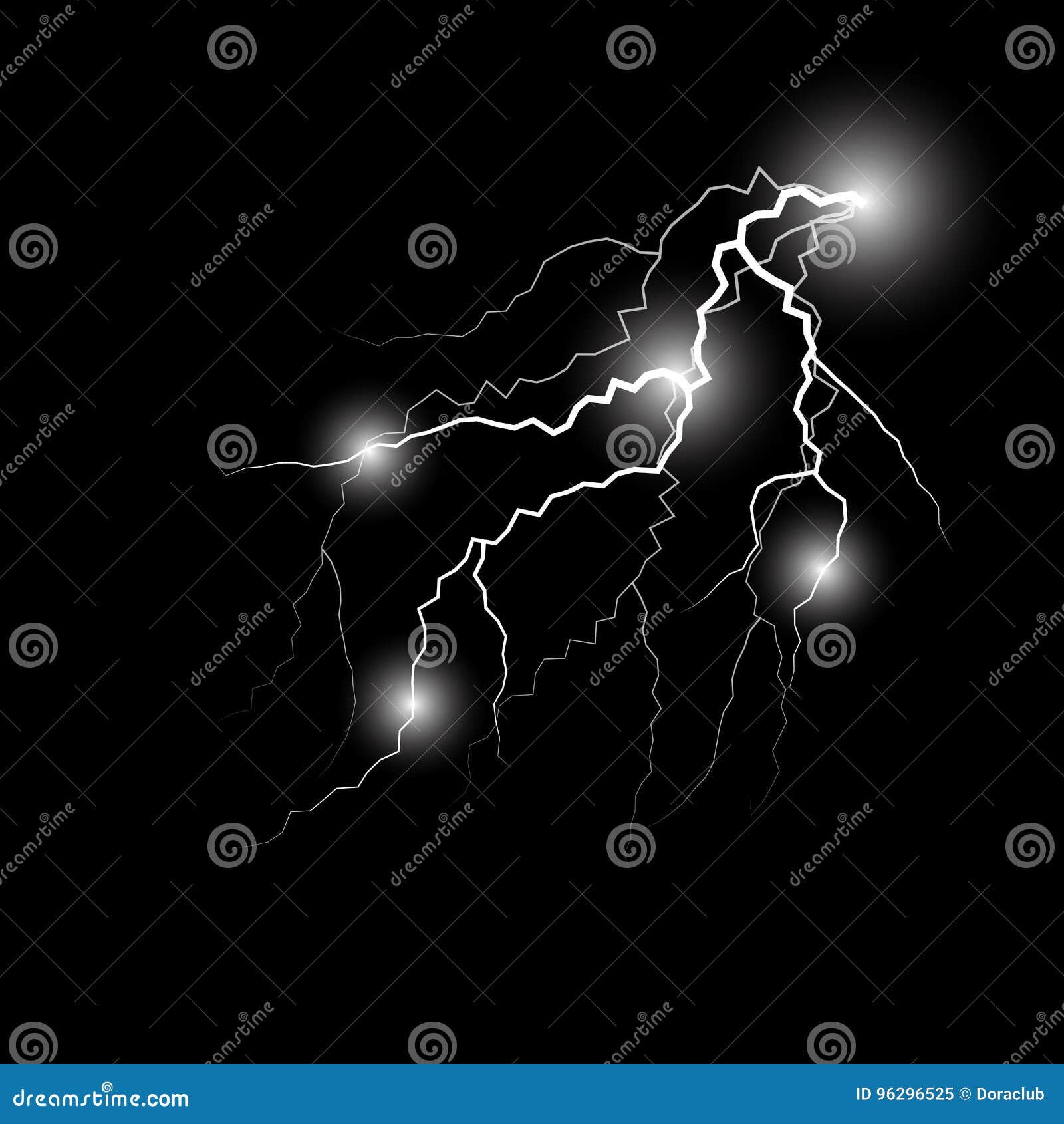 Vector Lightning Flash Strike Stock Vector - Illustration of power ...