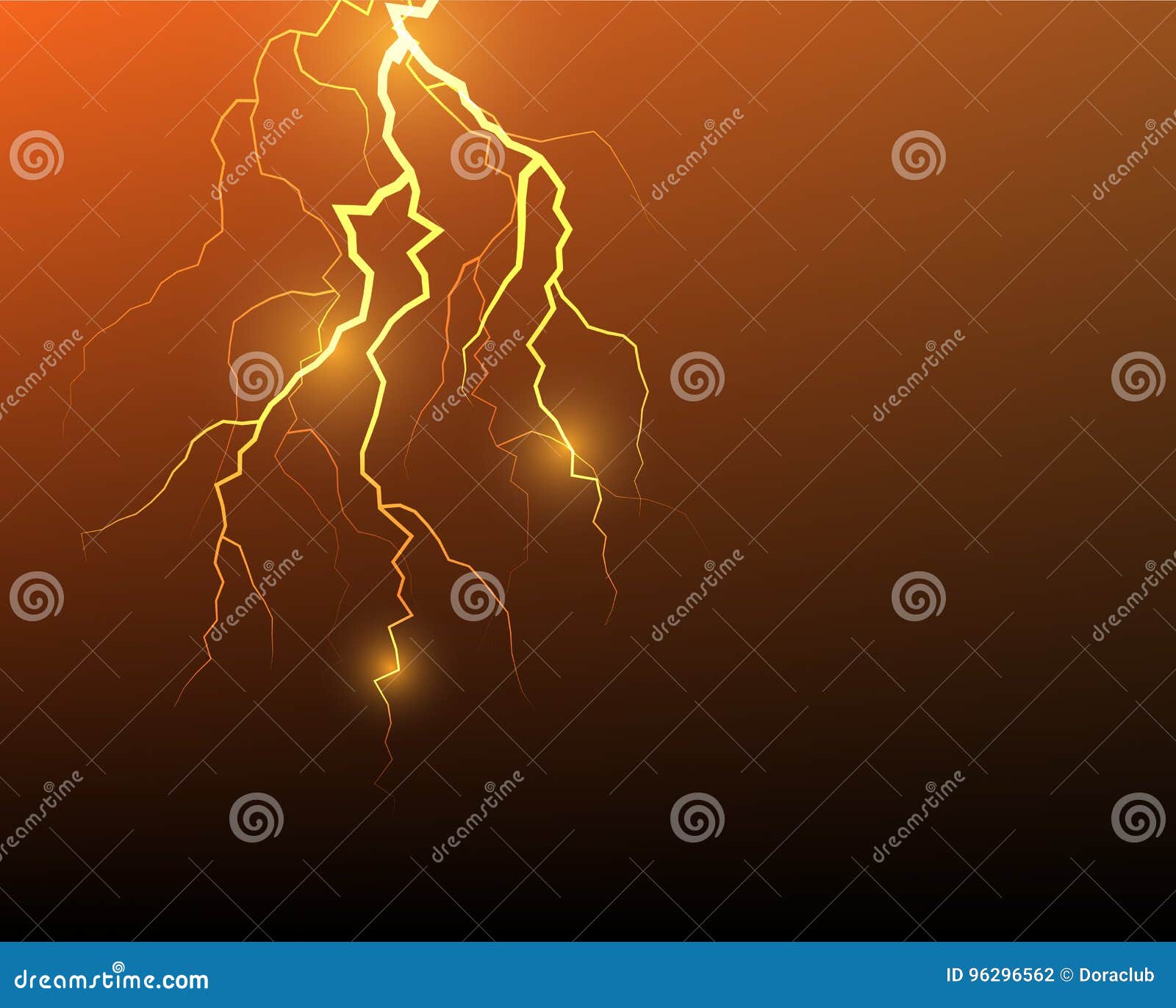 Vector Lightning Flash Strike Stock Vector - Illustration of shock ...