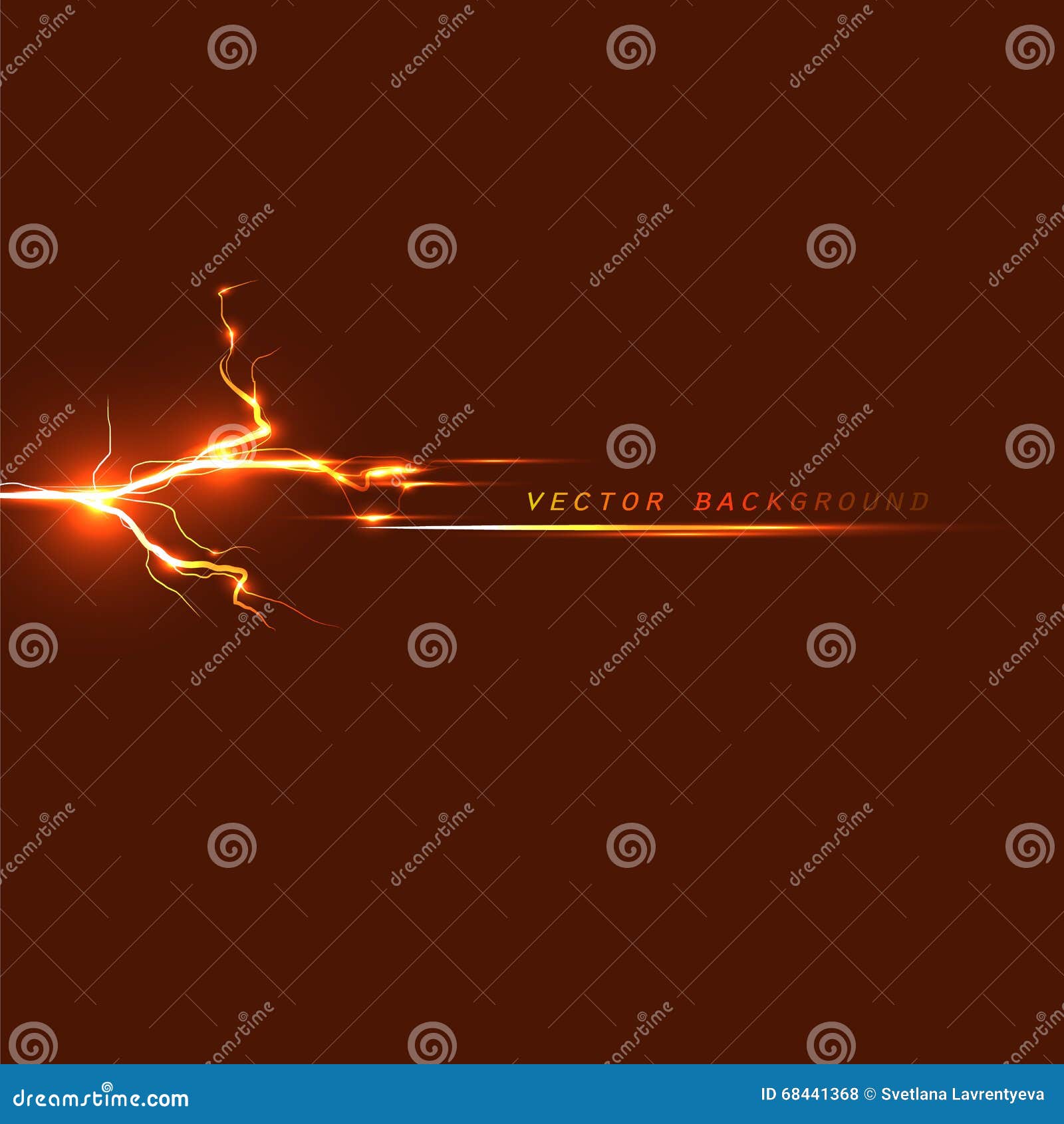Vector Lightning. Shining Fiery Lightning Stock Vector - Illustration ...