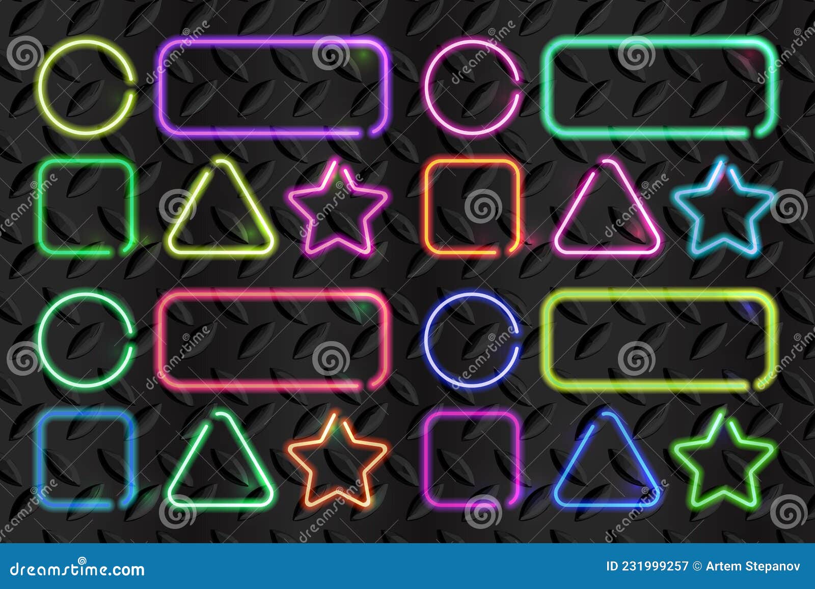 Vector Lights, Glowing Effects, Shining Neon Elements Stock Vector ...