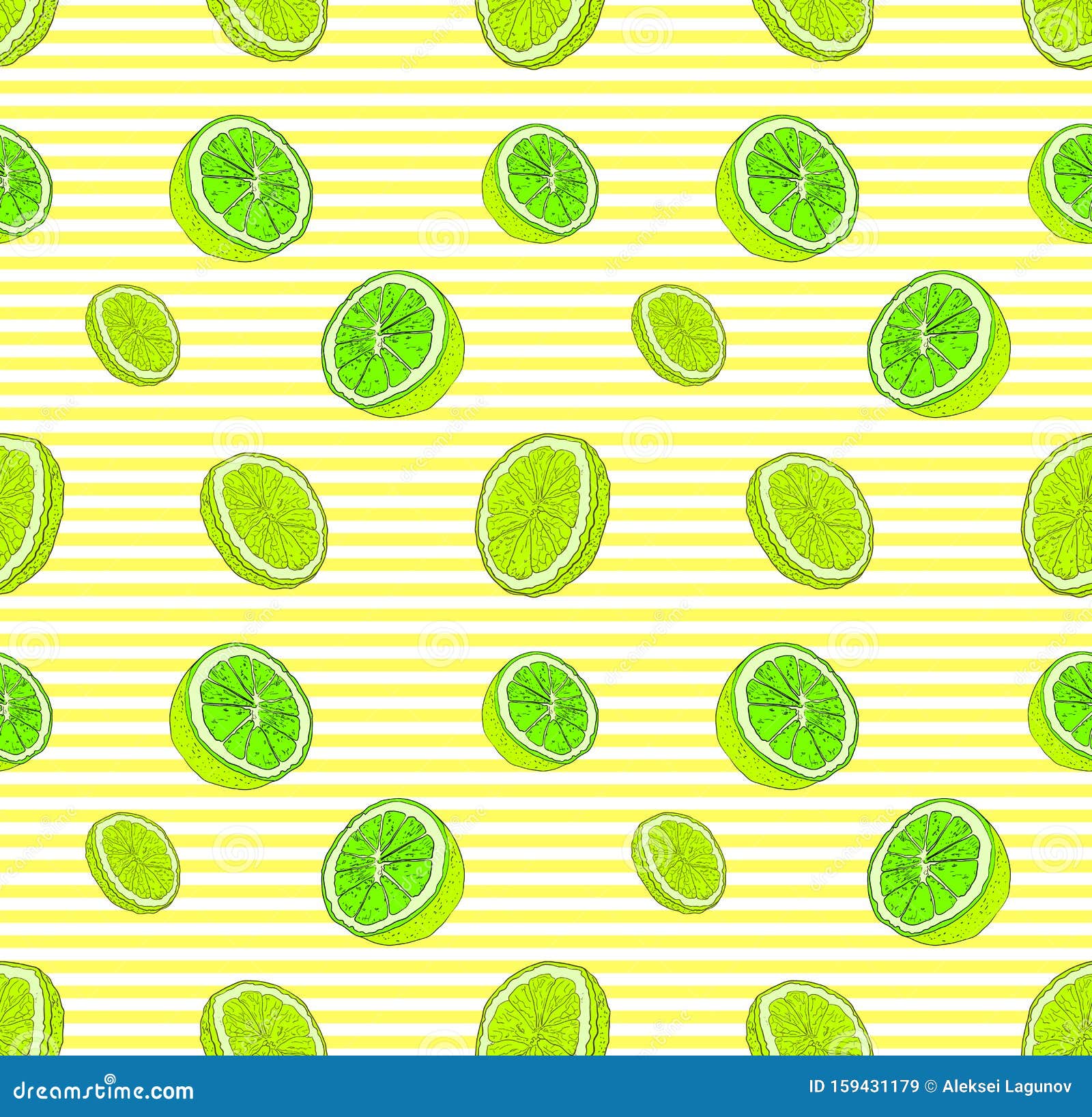 Seamless Citric Pattern With Citrus Fruits, Flowers And Leaves Of ...