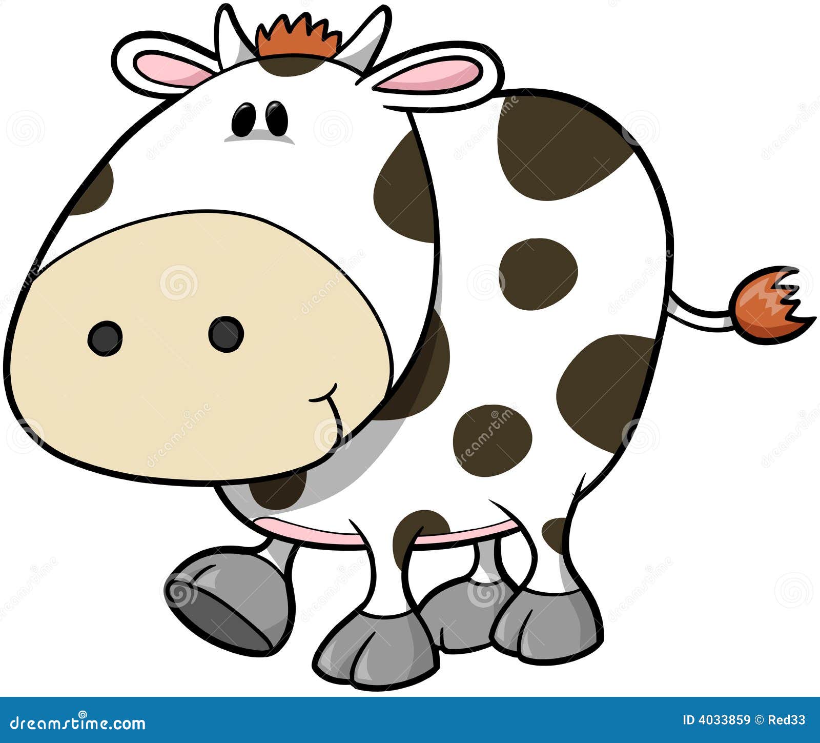 Vector lindo de la vaca ilustración del vector. Ilustración de corral ...