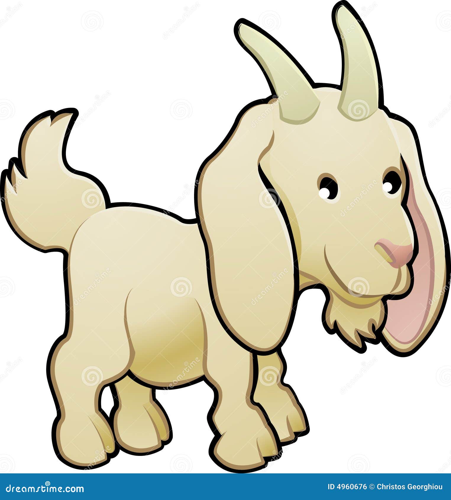 Vector Lindo Del Animal Del Campo De La Cabra Ilustración del Vector ...