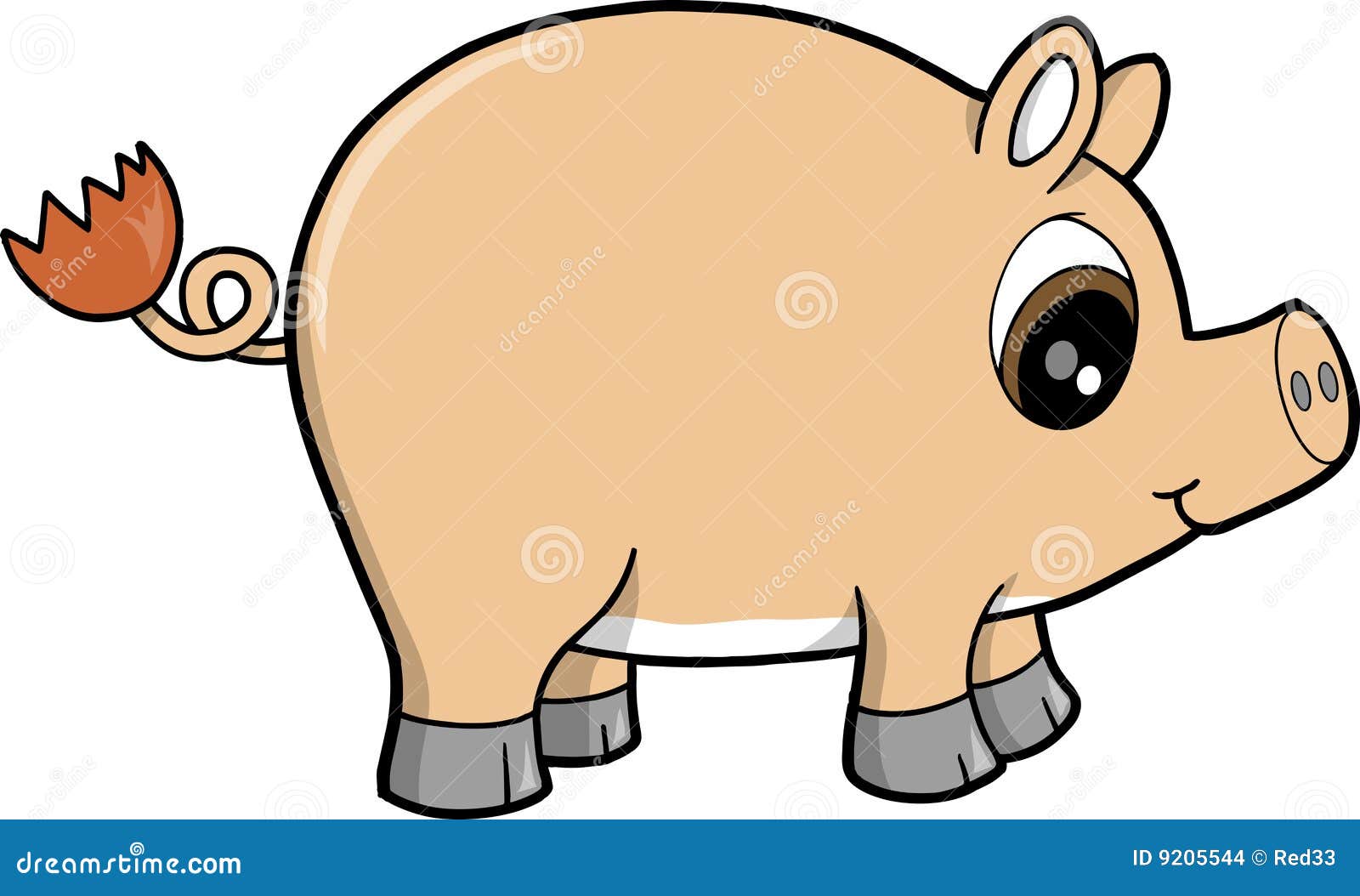 Vector Lindo Del Cerdo De La Granja Ilustración del Vector ...