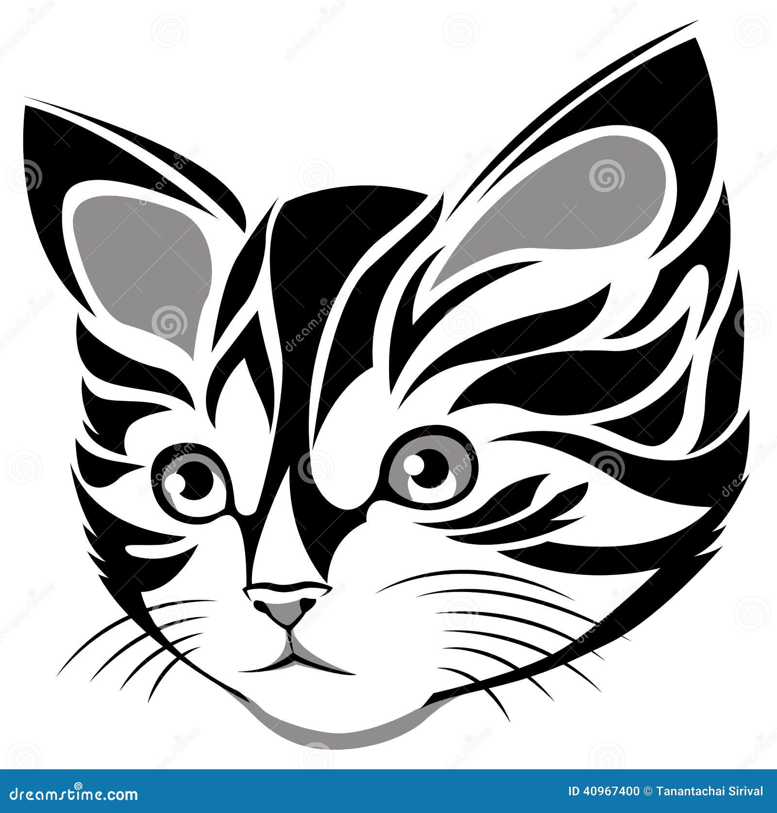 Vector lindo del gato ilustración del vector. Ilustración de purebred ...