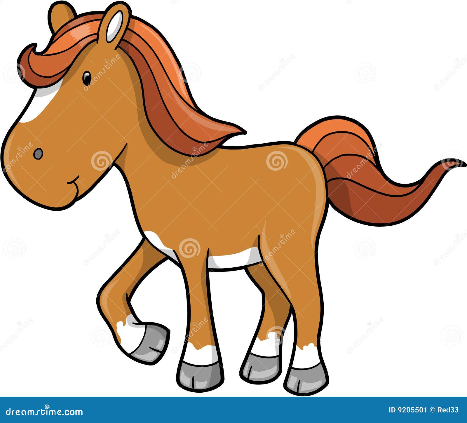 Vector Lindo Del Potro Del Caballo Ilustración del Vector - Ilustración ...
