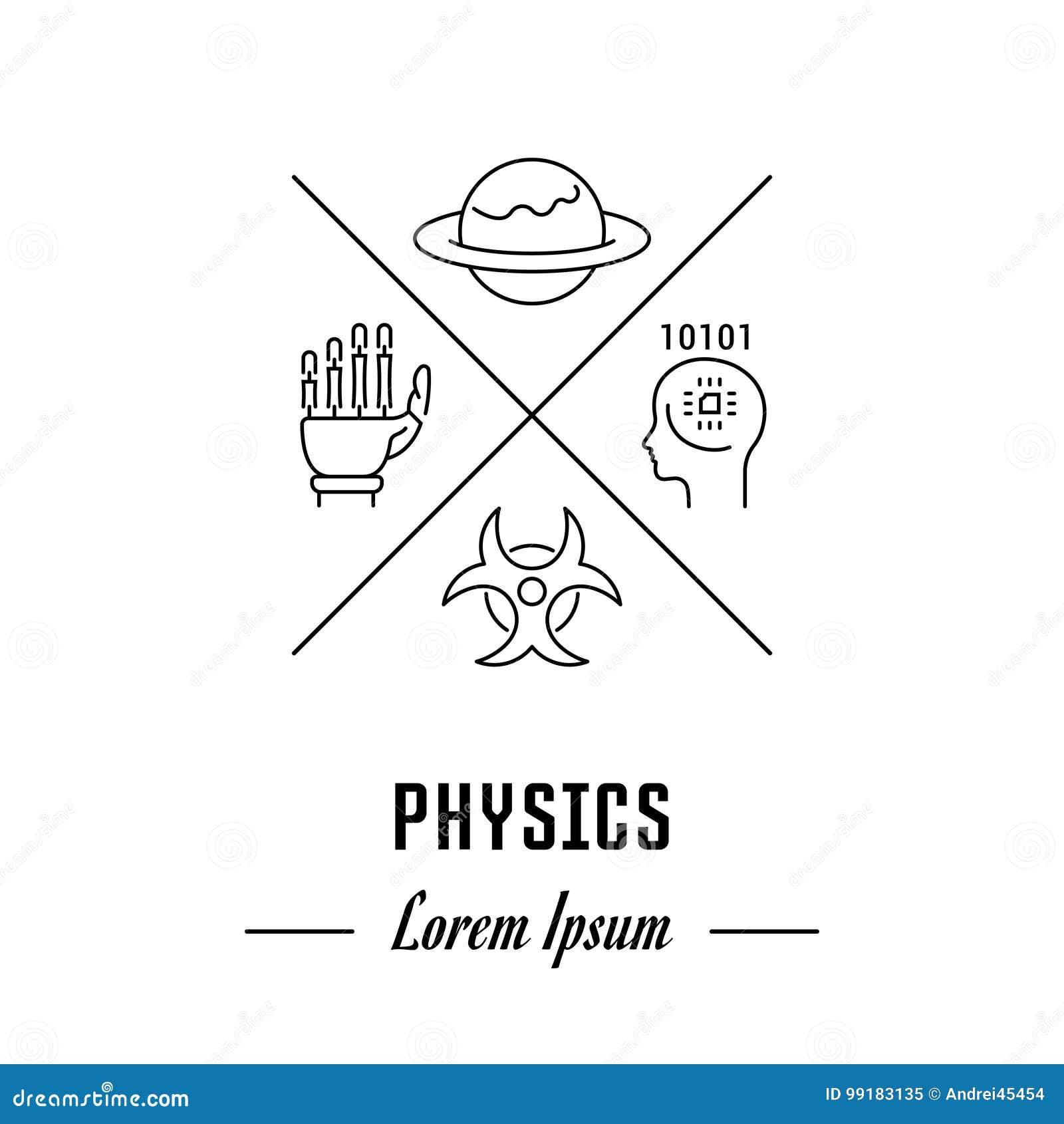 Vector Line Banner Physics stock illustration. Illustration of business ...