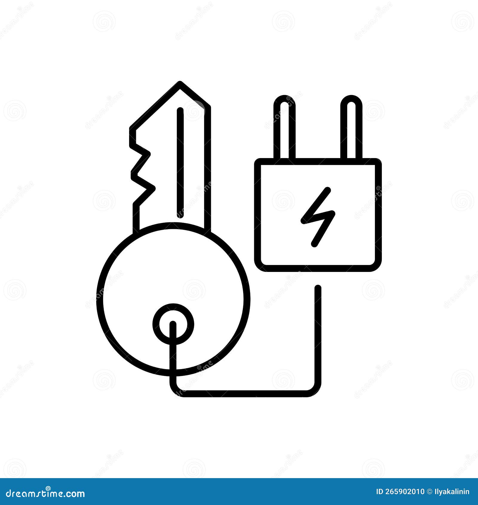 Digital Lock Symbol. Cyber Security. Network Electronic Key. Vector ...