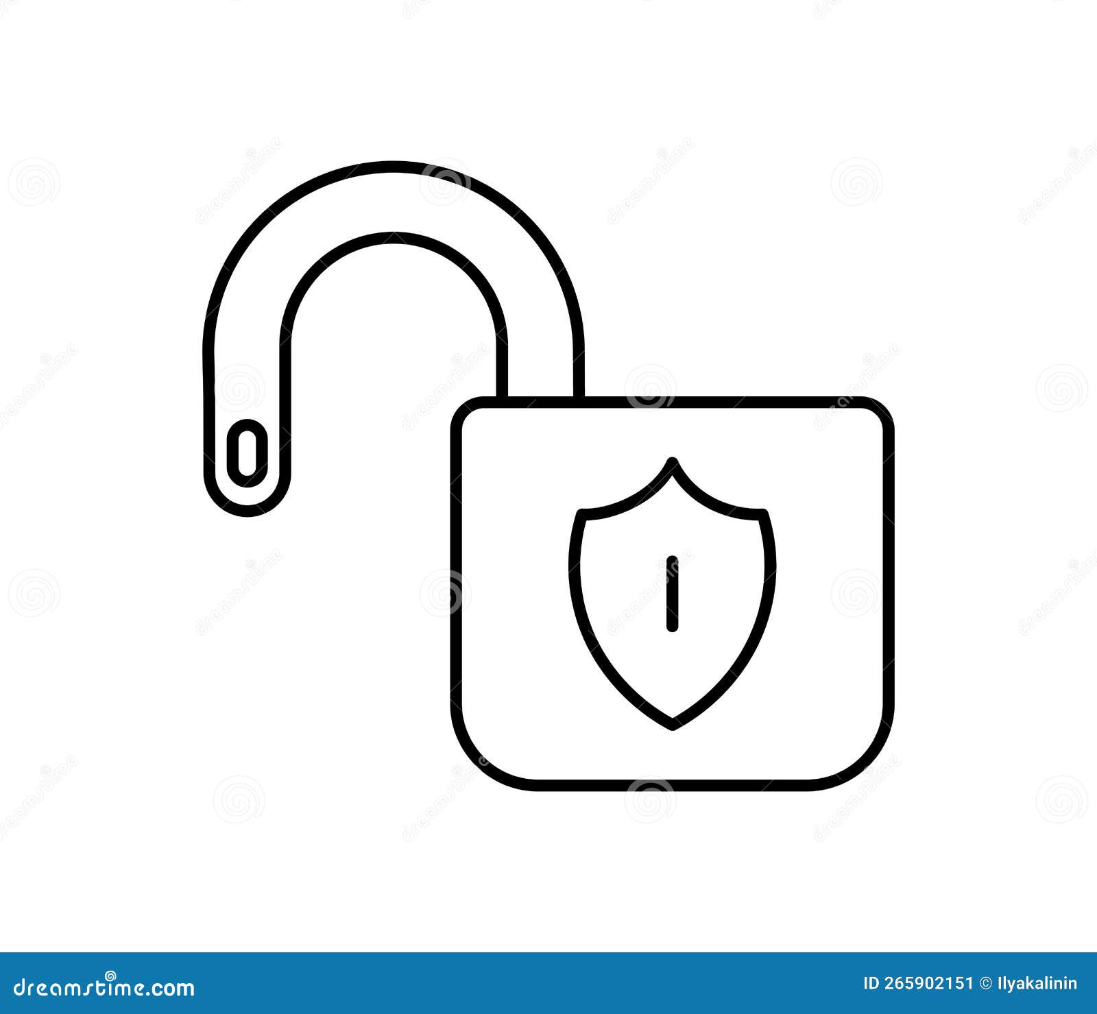 Open Lock Icon. Vector Line. Editable Outline Stroke. Stock Vector ...