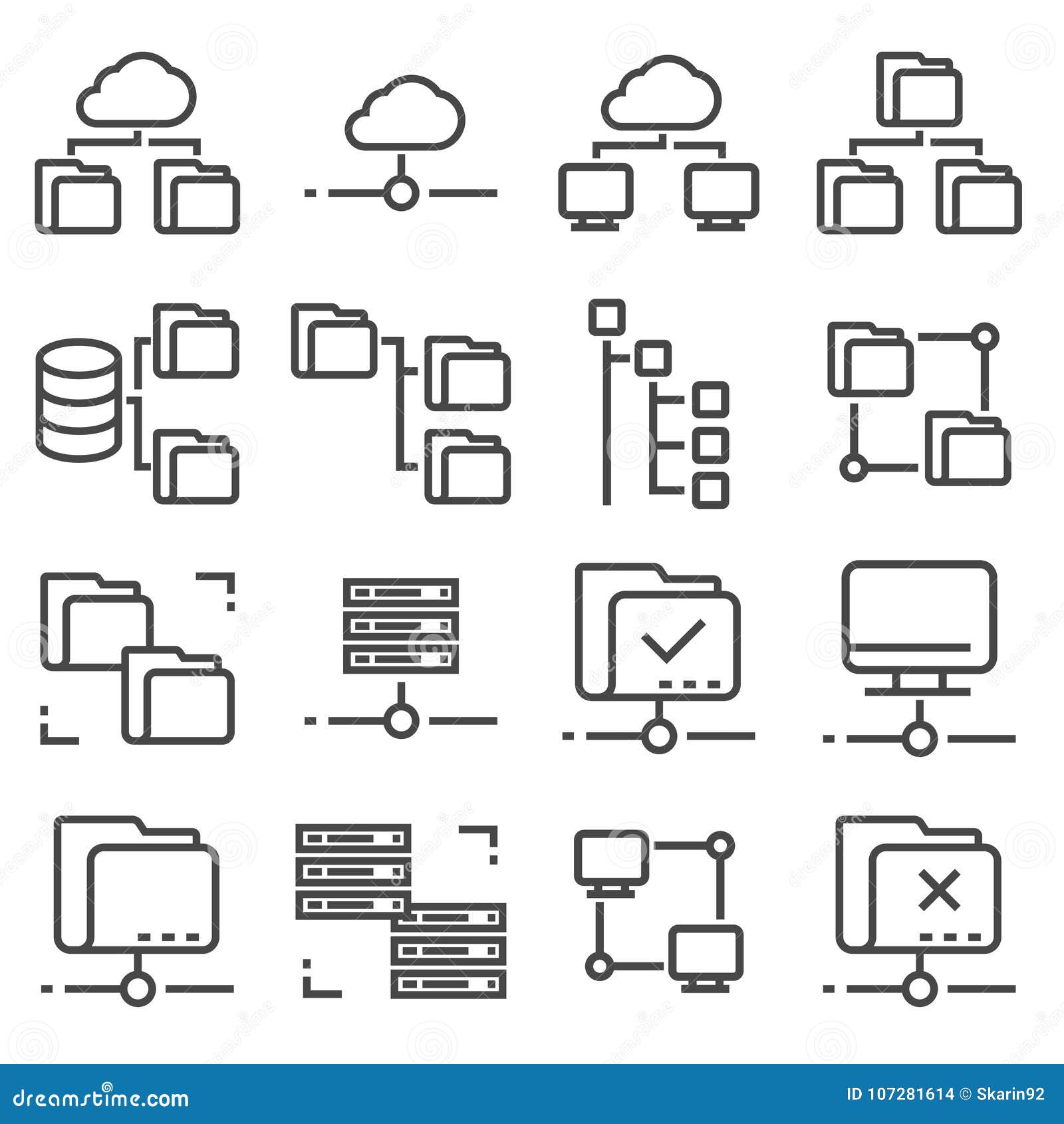 Vector Line Folder Tree Icons Set Stock Illustration - Illustration of ... Vector Line Folder Tree Icons Set Stock Illustration - Illustration of ...