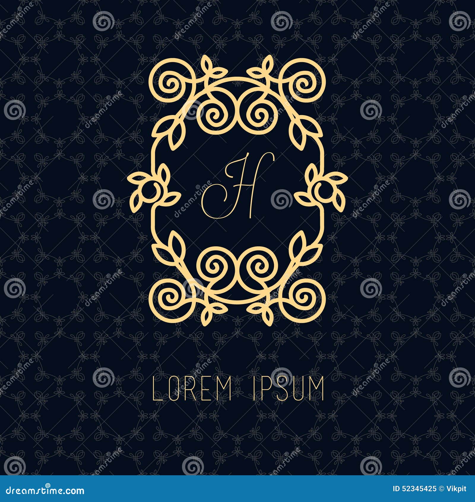 Vector Line Frame Design Elements for Logos,ornament and Decoration ...