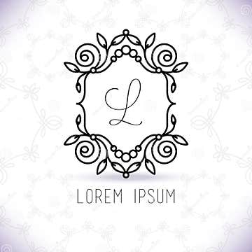 Vector Line Frame Design Elements for Logos,ornament and Decoration ...